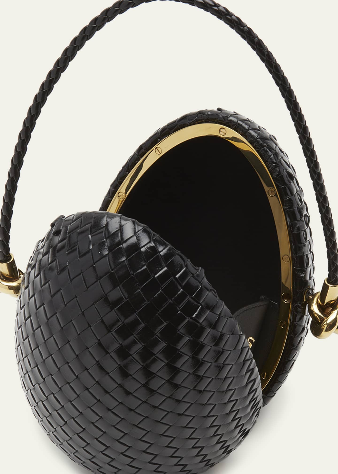 Bottega Veneta Egg Intrecciato Leather Top-Handle Bag - Bergdorf Goodman