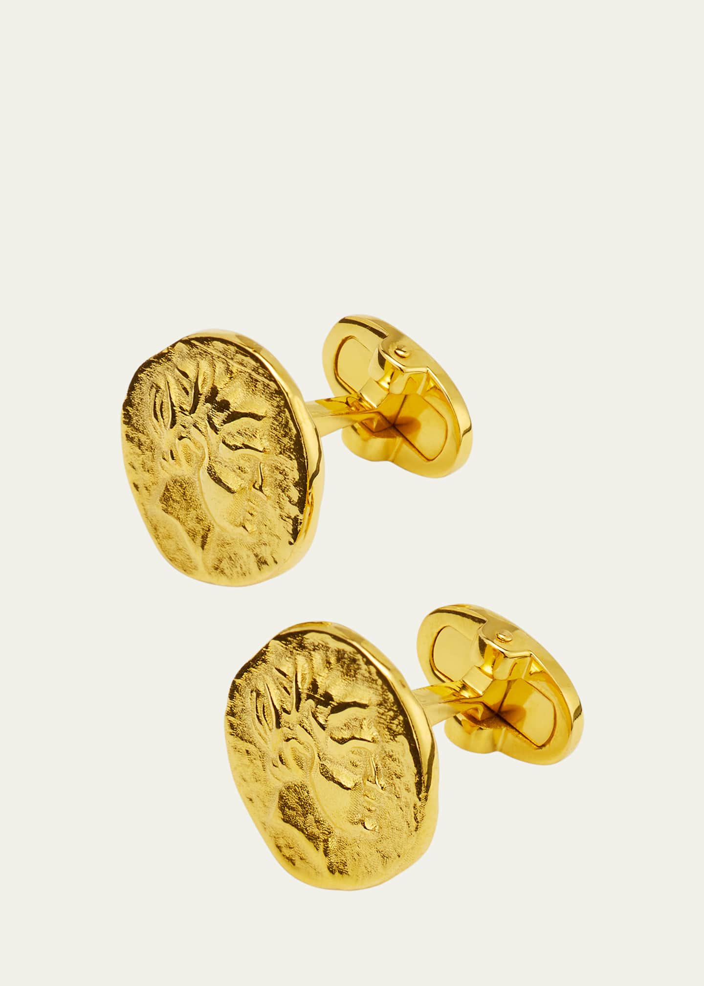 Jan Leslie Men's 18K Gold Vermeil Coin Cufflinks - Bergdorf Goodman