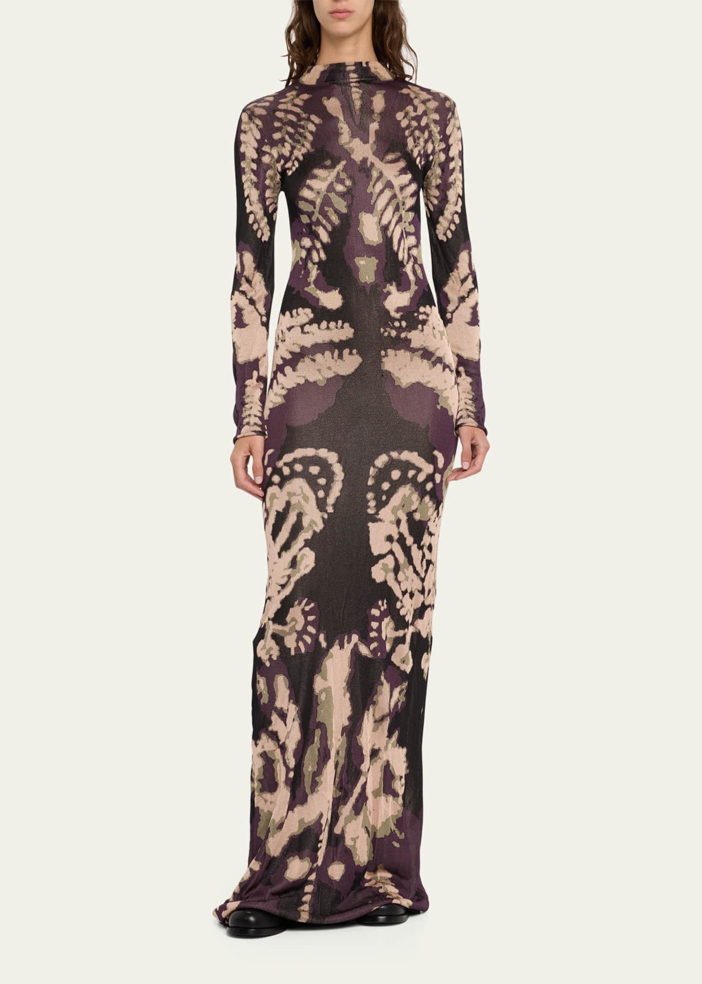 Altuzarra Rhea Printed Knit Mock-Neck Dress - Bergdorf Goodman