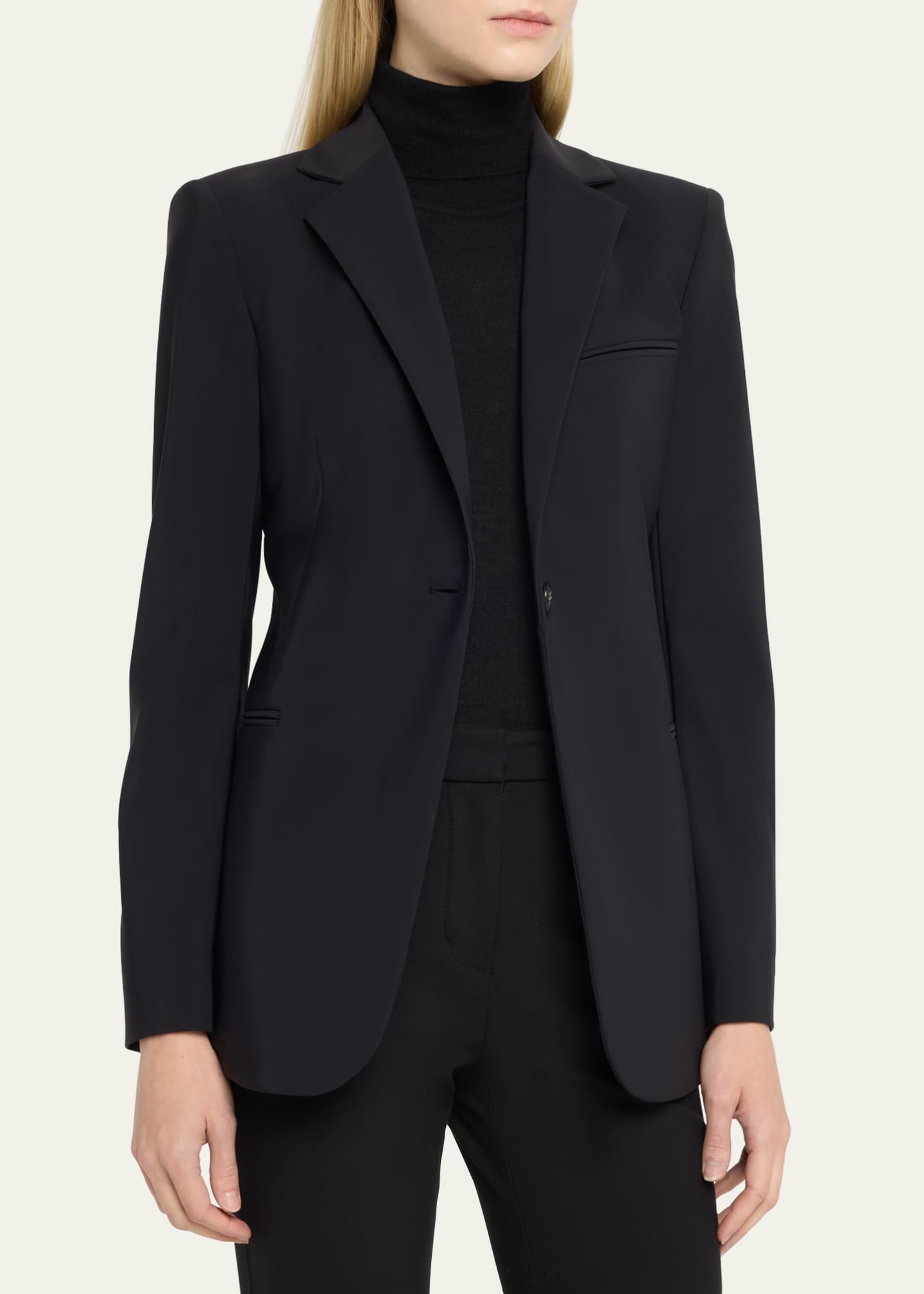Theory Slim One-Button Ponte Jacket - Bergdorf Goodman