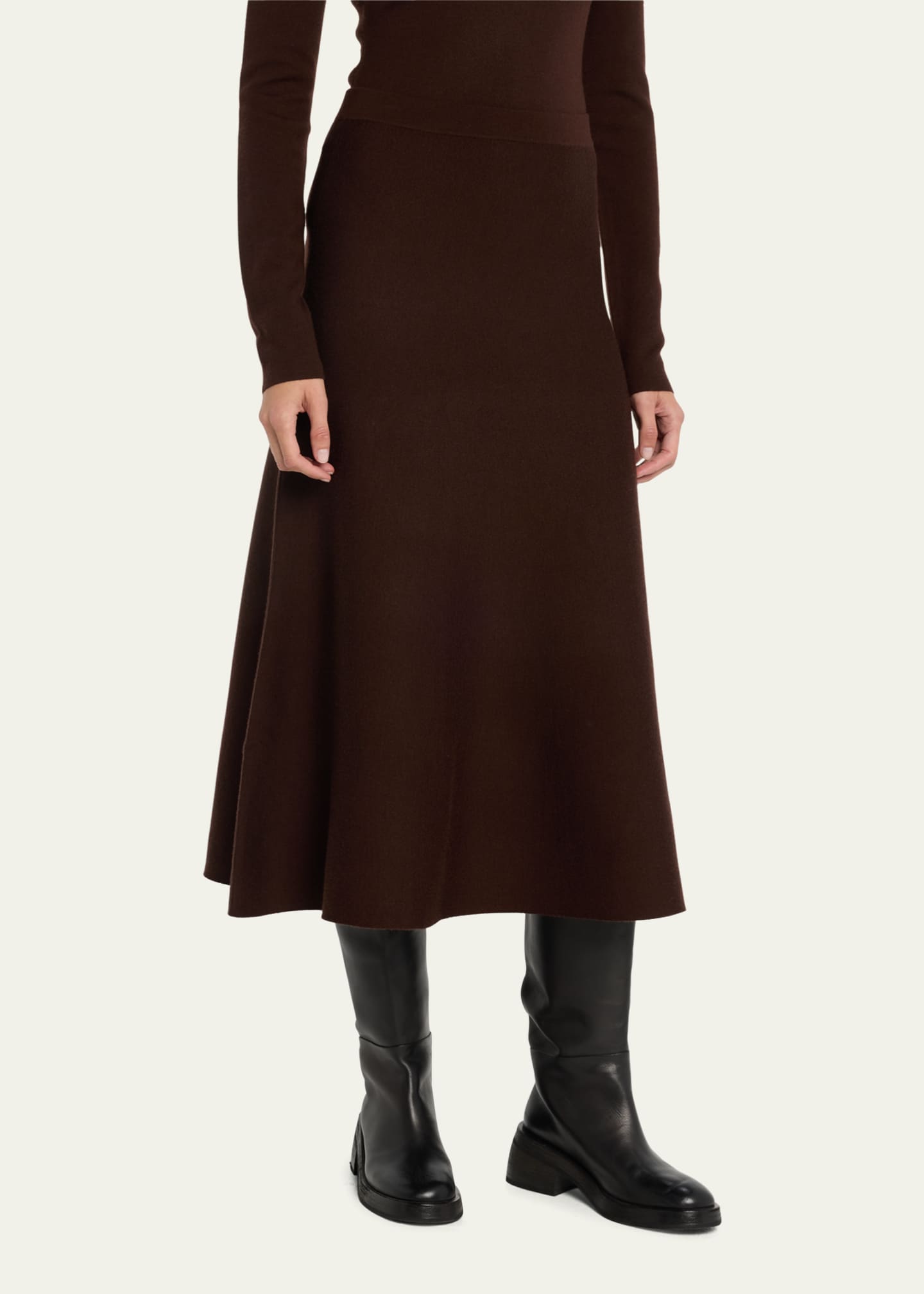 Gabriela Hearst Freddie Wool-Cashmere Midi Skirt - Bergdorf Goodman
