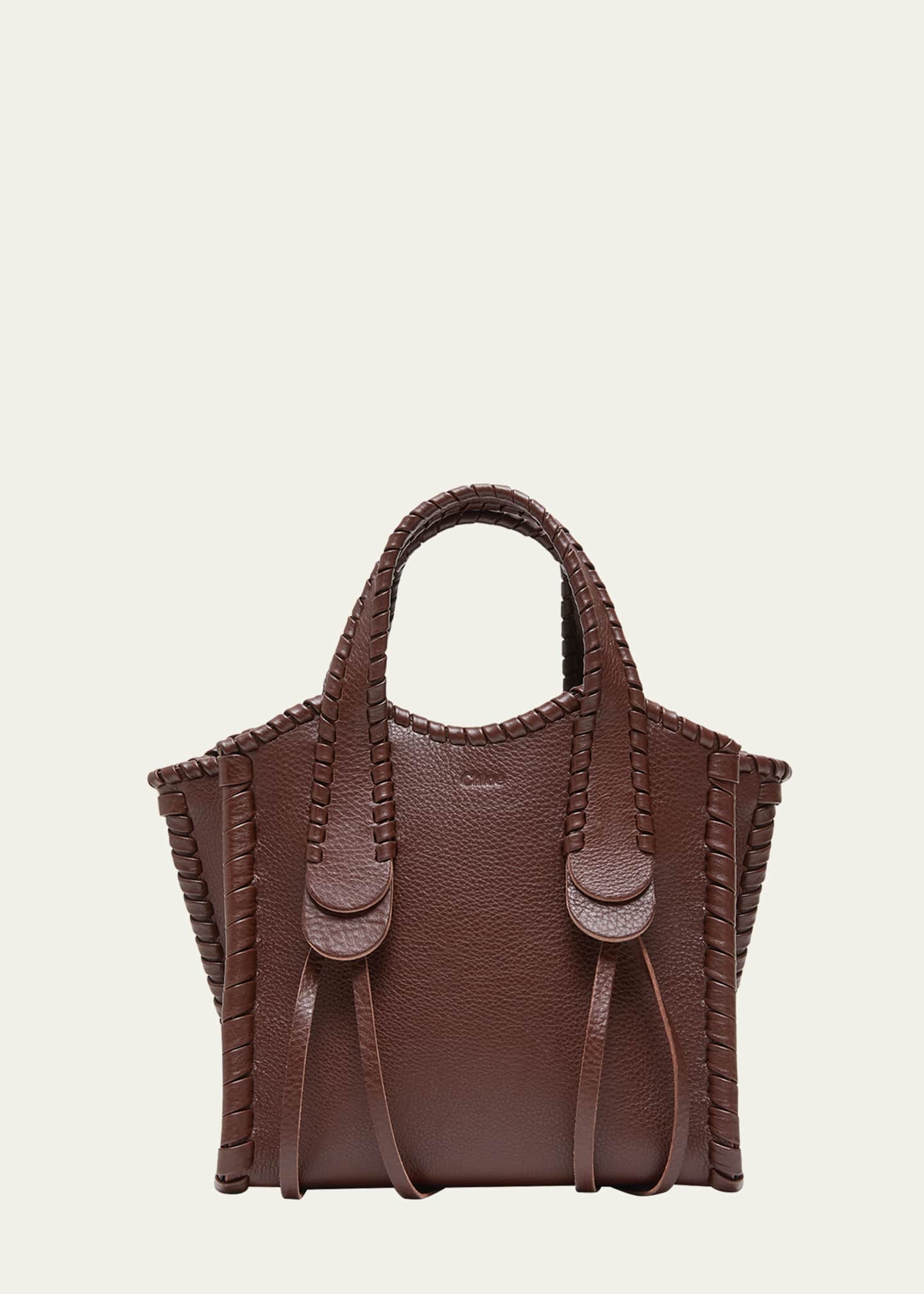 Chloe Mony Whipstitch Small Leather Tote Bag - Bergdorf Goodman