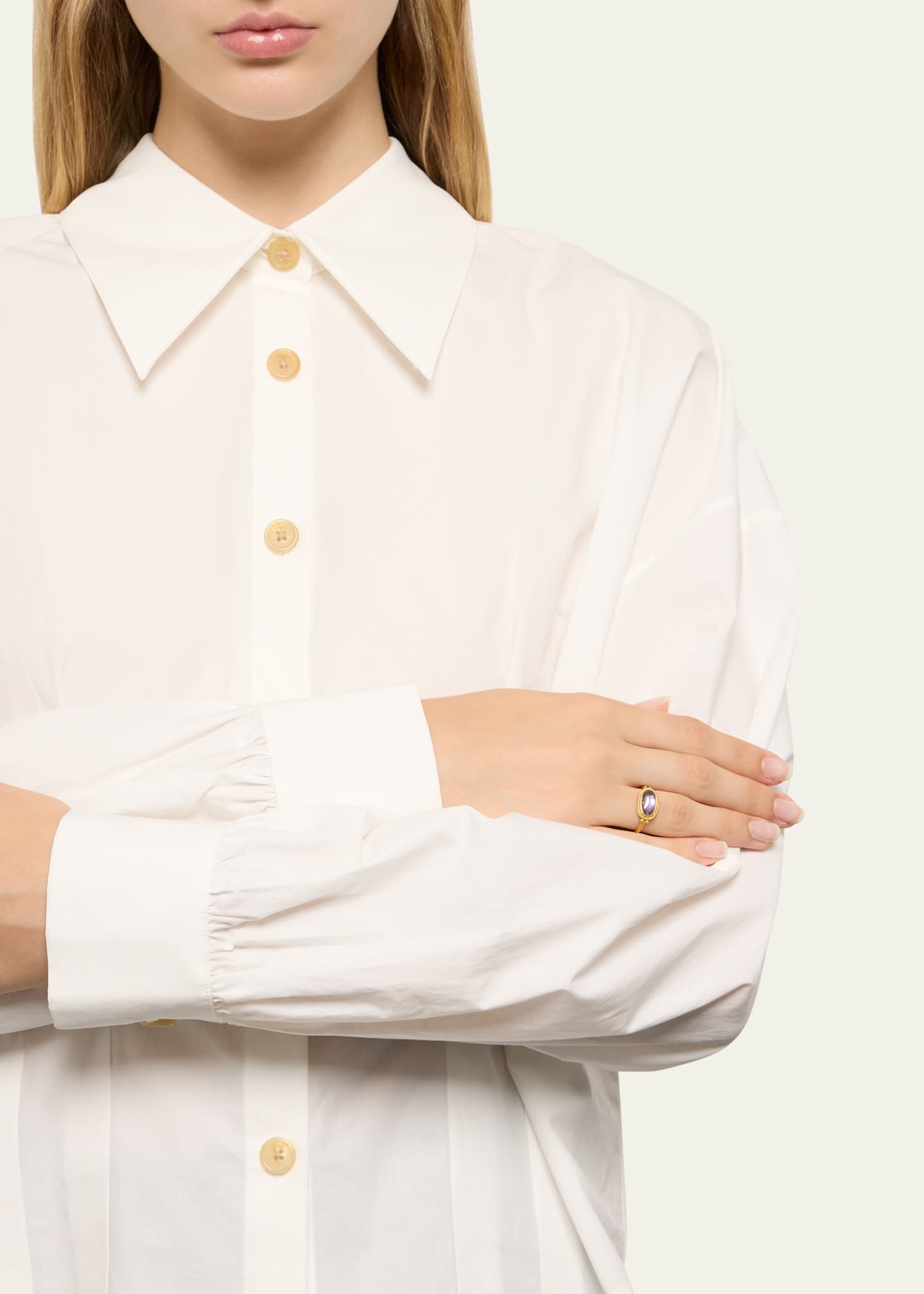 Prounis Jewelry 22K Yellow Gold Sapphire Chorda Ring - Bergdorf Goodman