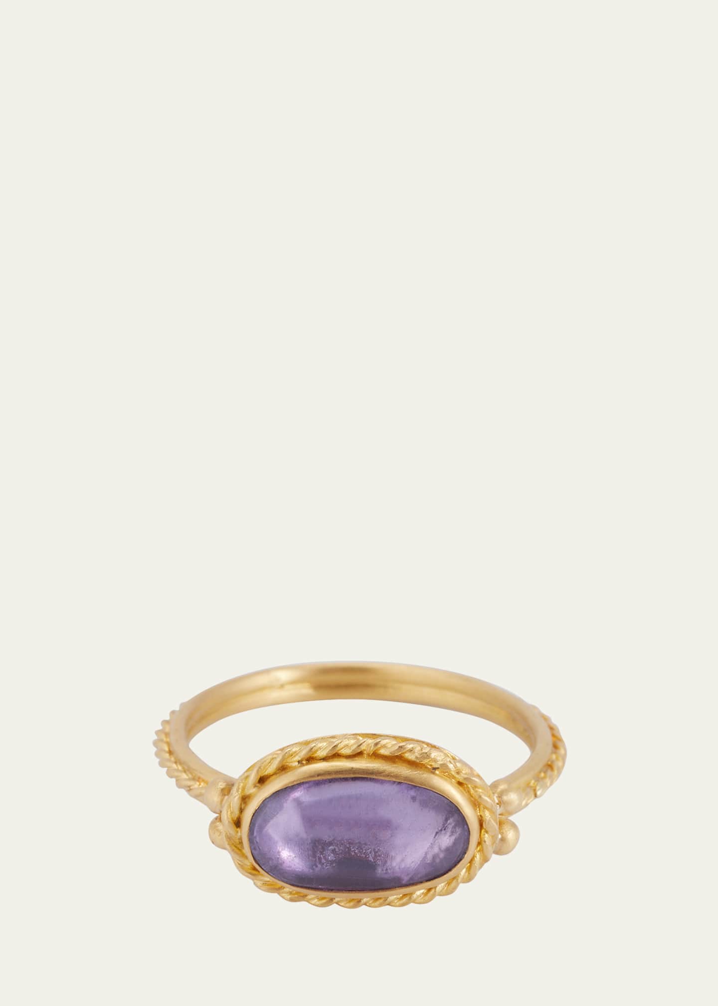 Prounis Jewelry 22K Yellow Gold Sapphire Chorda Ring - Bergdorf Goodman