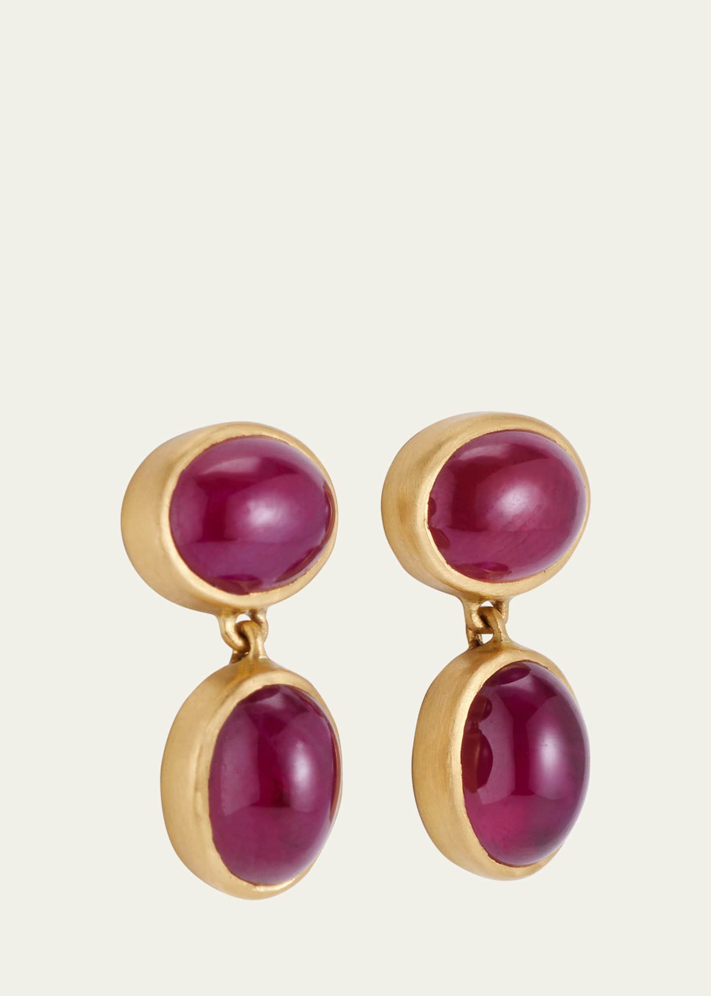 Prounis Jewelry 22K Yellow Gold Small Ruby Amphora Drop Earrings ...