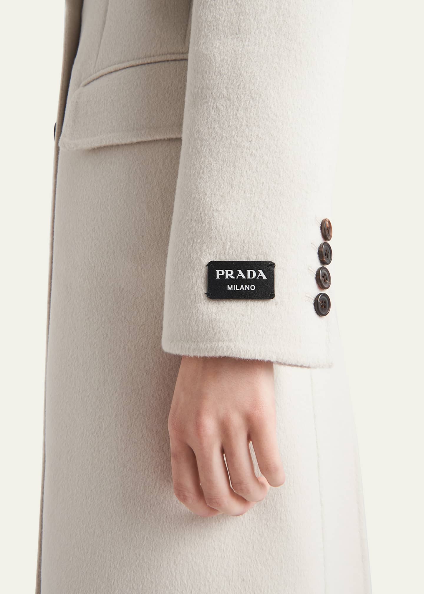 Prada Single-Breasted Wool Cashmere Coat - Bergdorf Goodman