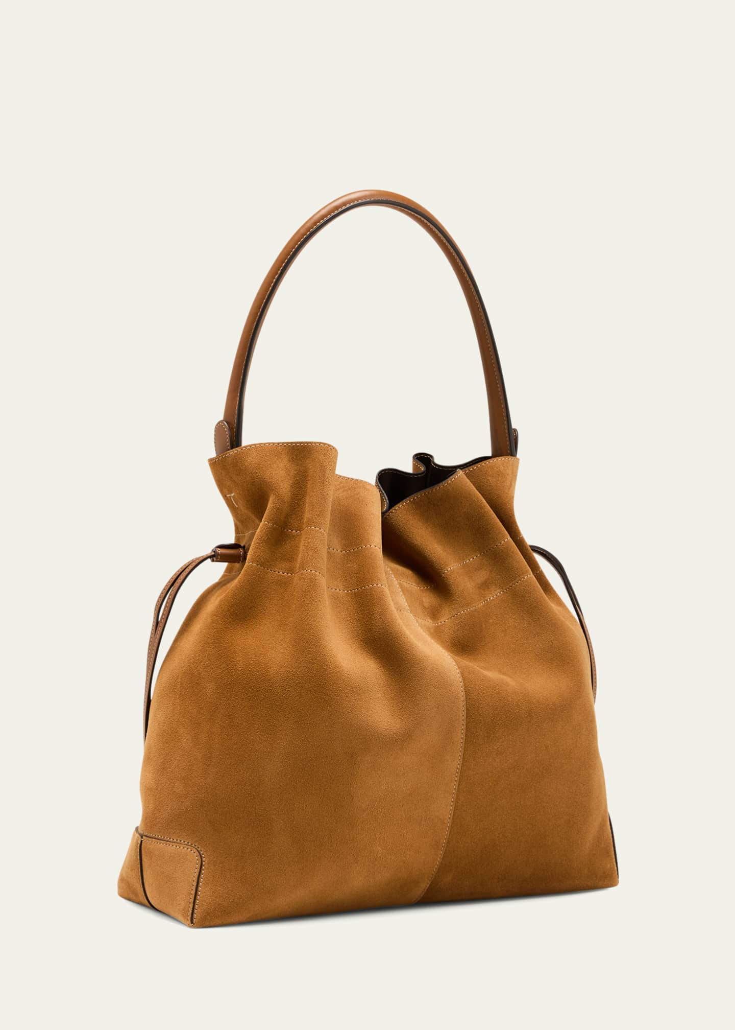 Tod's Drawstring Suede Shoulder Bag - Bergdorf Goodman