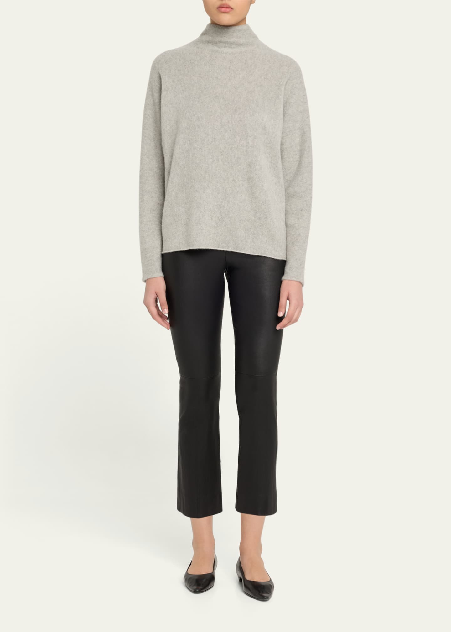Vince Slim Cropped Leather Pants - Bergdorf Goodman