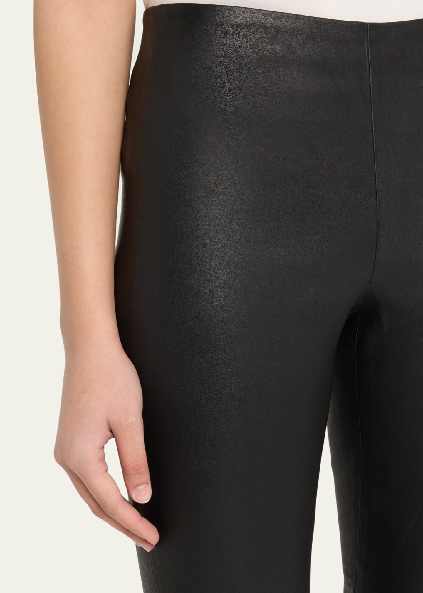 Vince Slim Cropped Leather Pants - Bergdorf Goodman