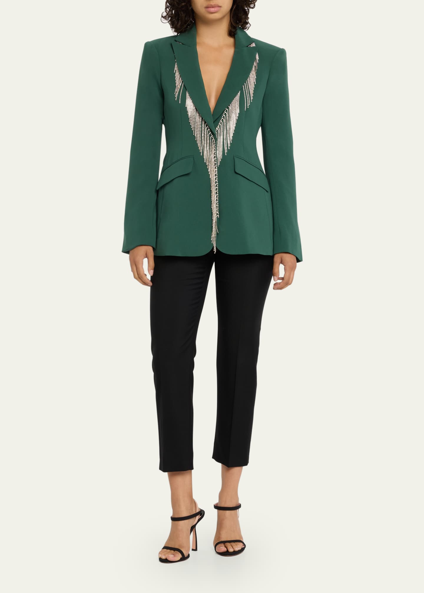 Cinq a Sept Cheyenne Rhinestone Fringe Embellished Blazer - Bergdorf ...