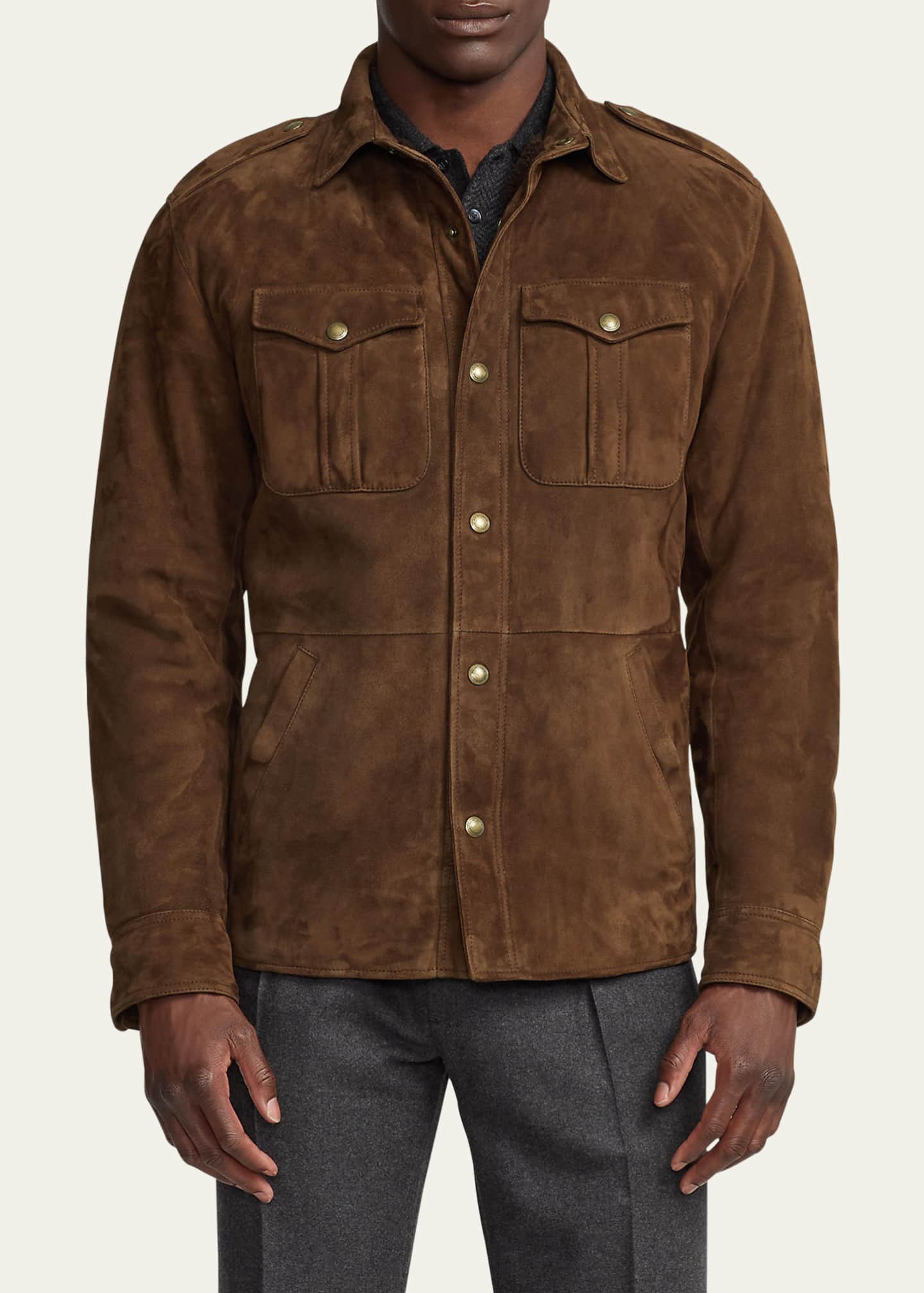 Ralph Lauren Purple Label Men's Chilton Shearling Shirt Jacket ...