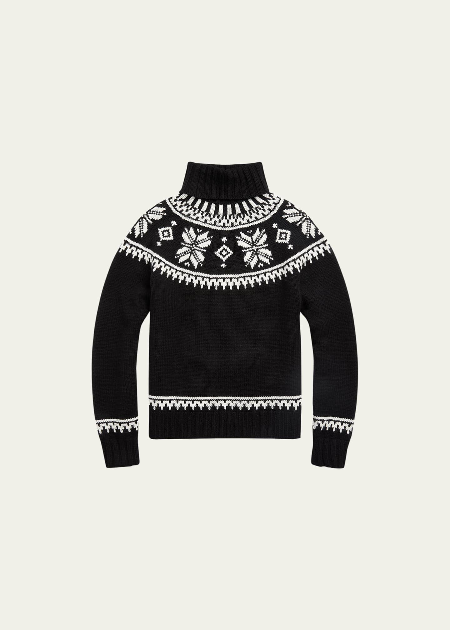 Ralph Lauren Purple Label Men's Hand-Knit Cashmere Snowflake Turtleneck ...