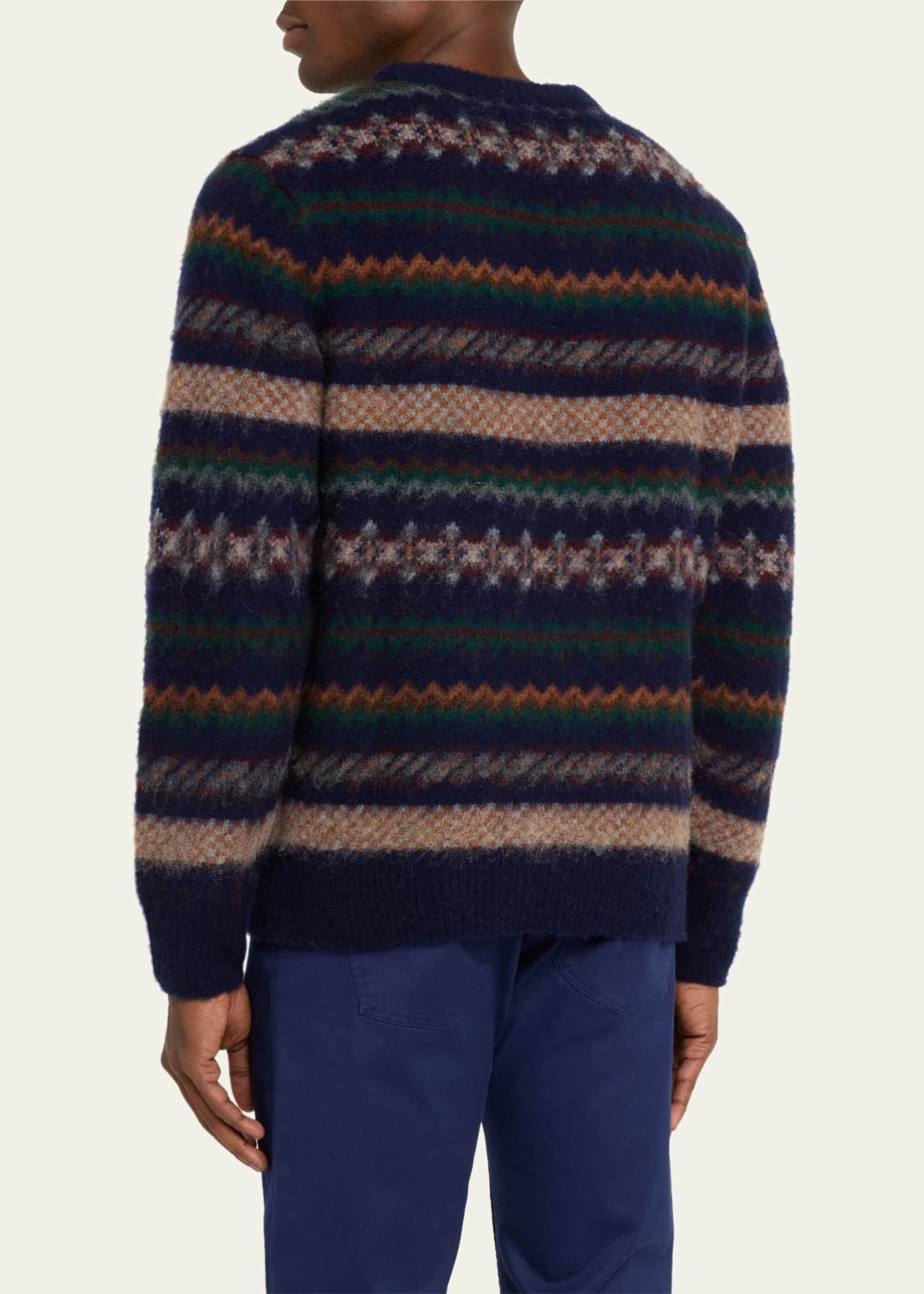 HOWLIN' Men's Fair Isle Wool Sweater - Bergdorf Goodman