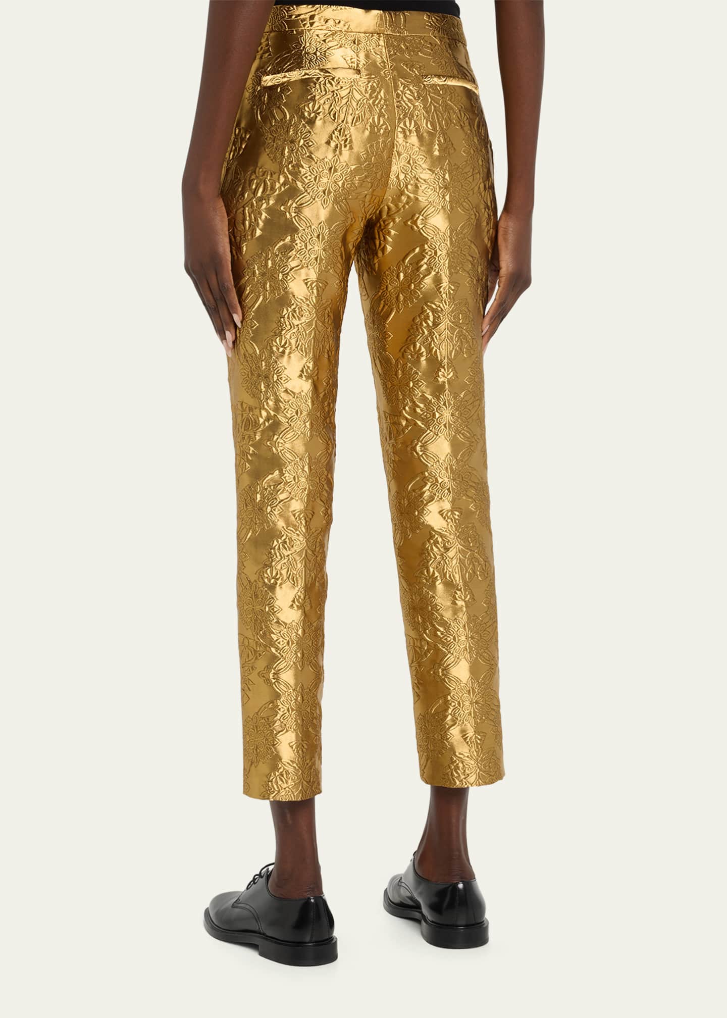 Libertine 24 KT Brocade Narrow Trousers - Bergdorf Goodman