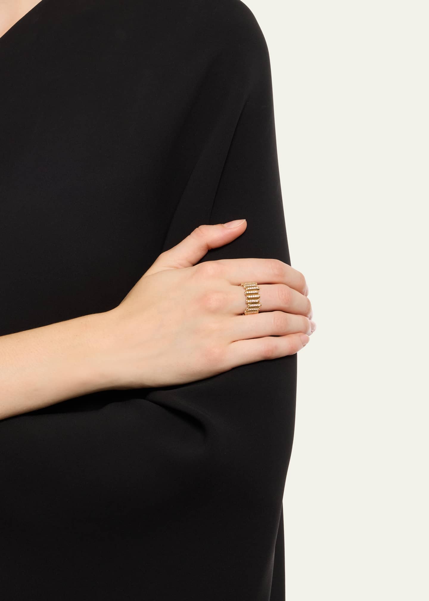 Viltier Edge 18K Gold and Pavé Diamond Ring - Bergdorf Goodman