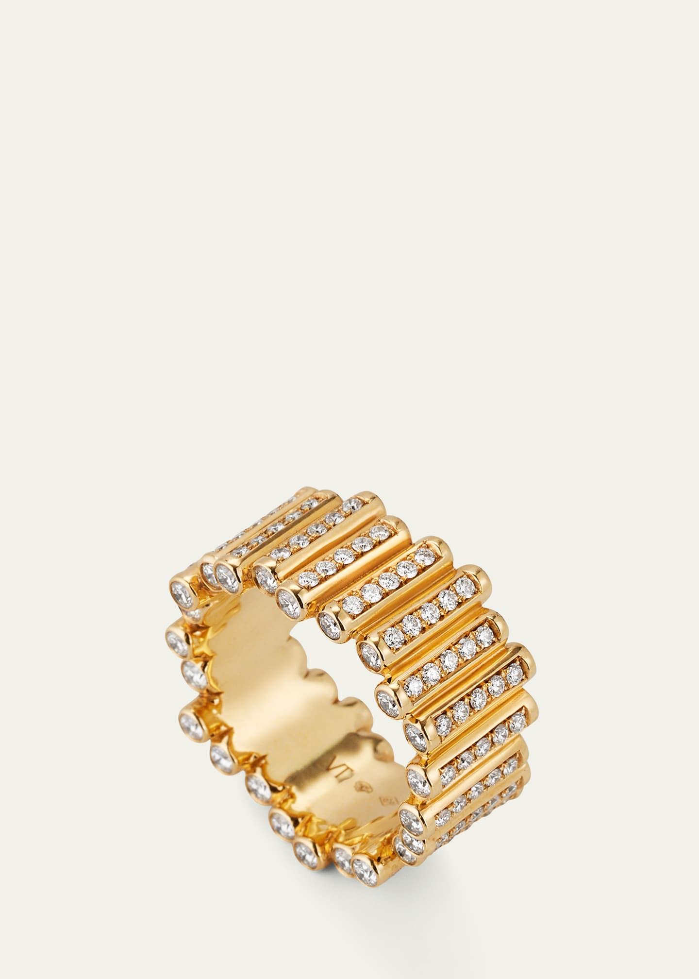 Viltier Edge 18K Gold and Pavé Diamond Ring - Bergdorf Goodman