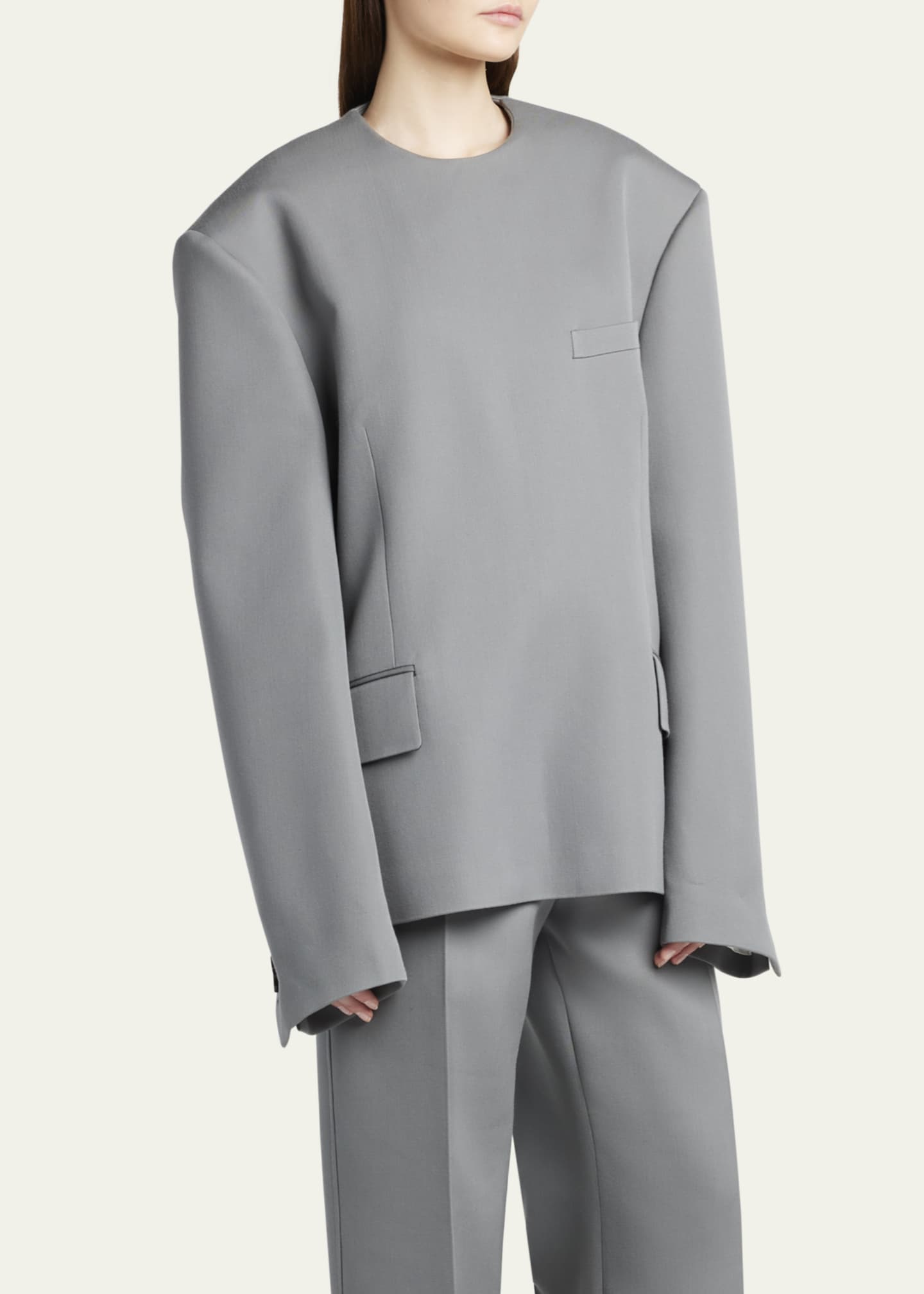 Bottega Veneta Compact Wool Jacket - Bergdorf Goodman