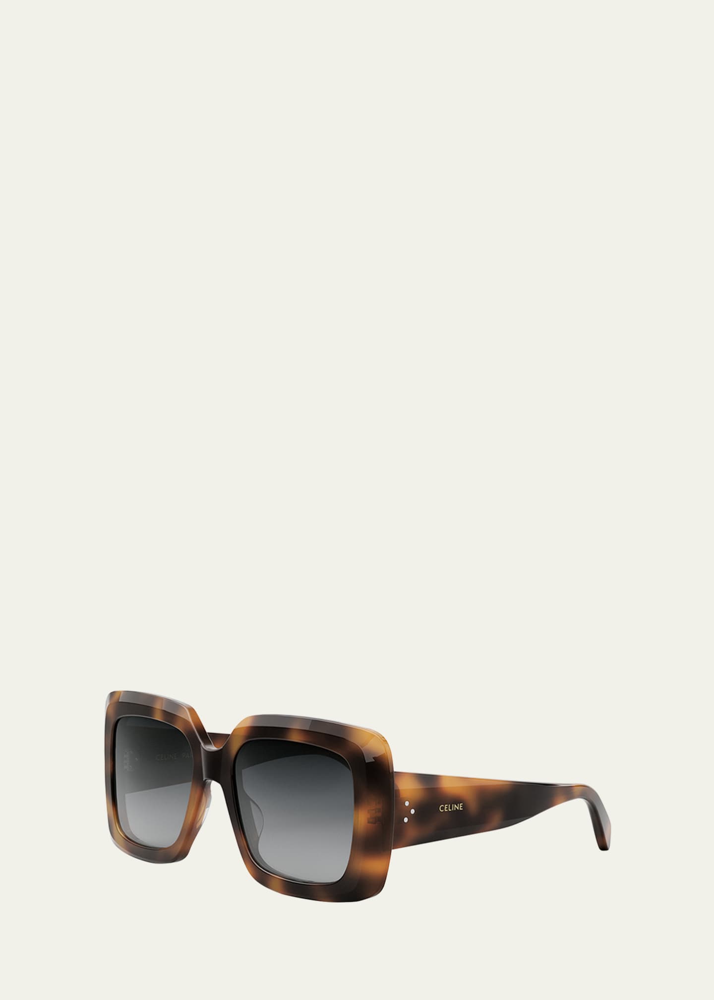 Celine Bold Three-Dot Acetate Square Sunglasses - Bergdorf Goodman