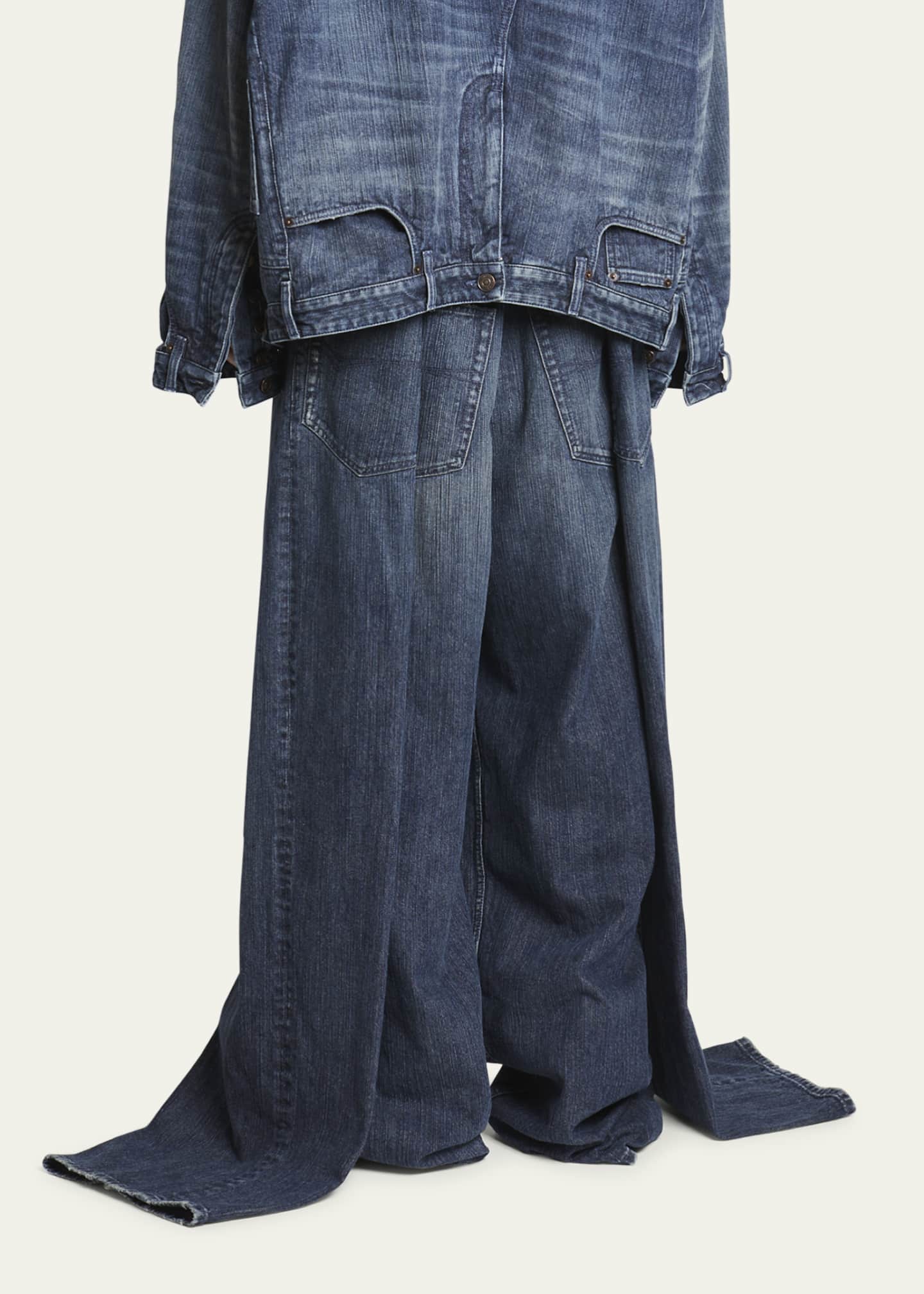 Balenciaga Men's Baggy Jeans with Double Side Panels - Bergdorf Goodman