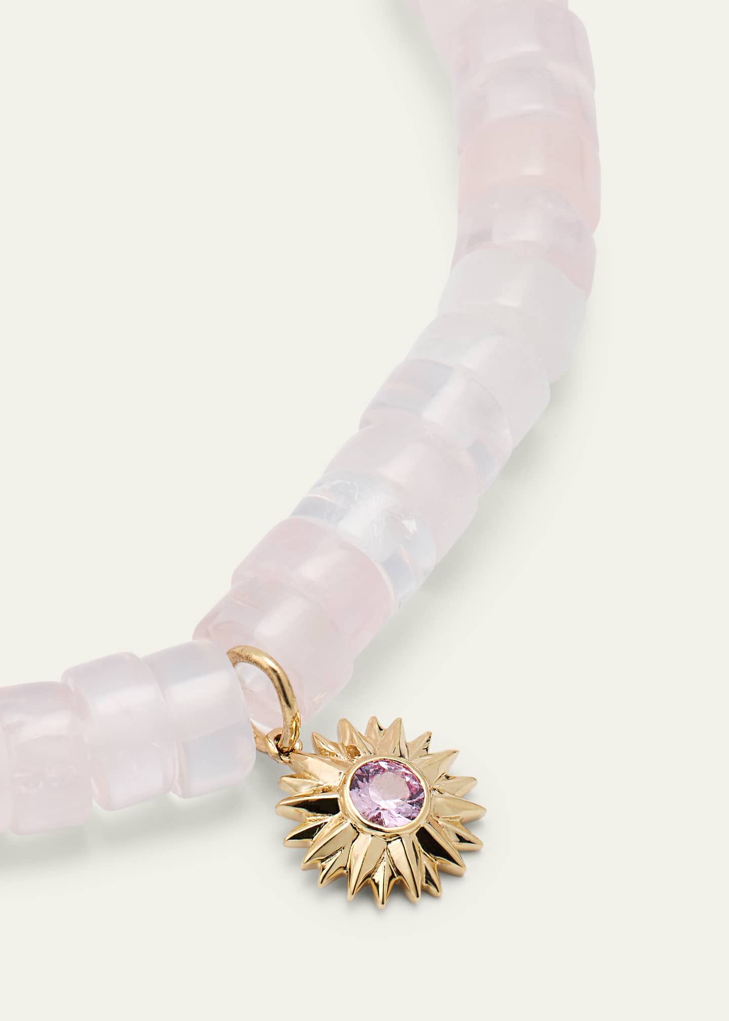 Sydney Evan 14K Yellow Gold Solar Compass Pink Sapphire Charm Bracelet ...
