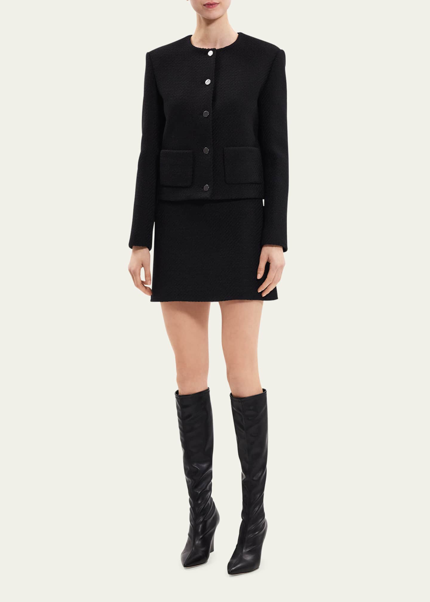 Theory Holiday Tweed Mini Skirt - Bergdorf Goodman