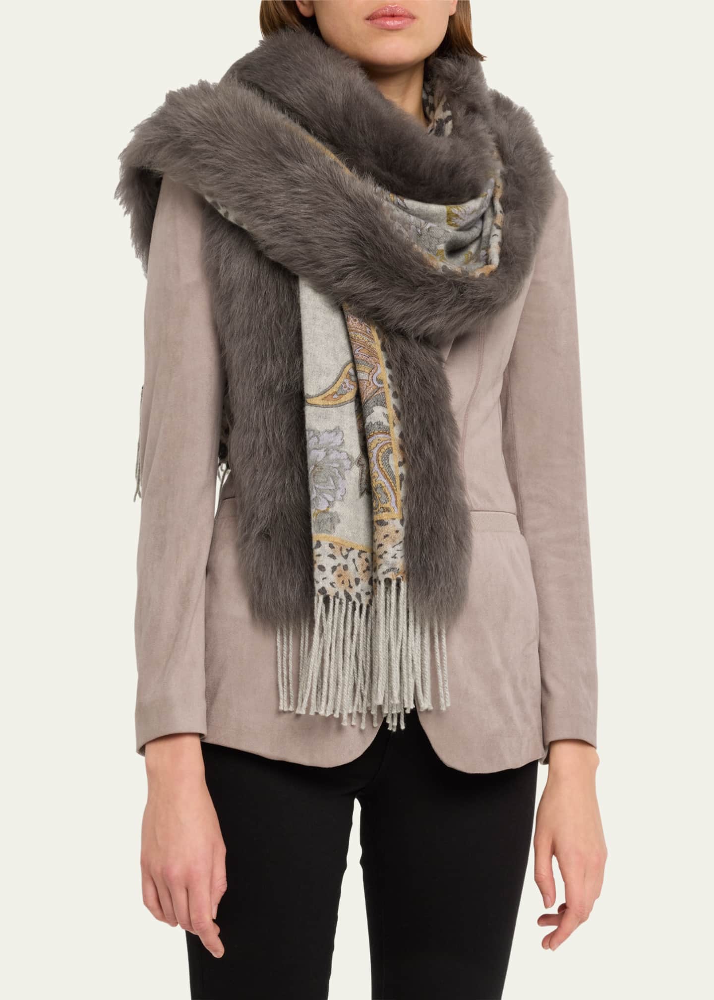 Gorski Double-Face Cashmere Stole - Bergdorf Goodman