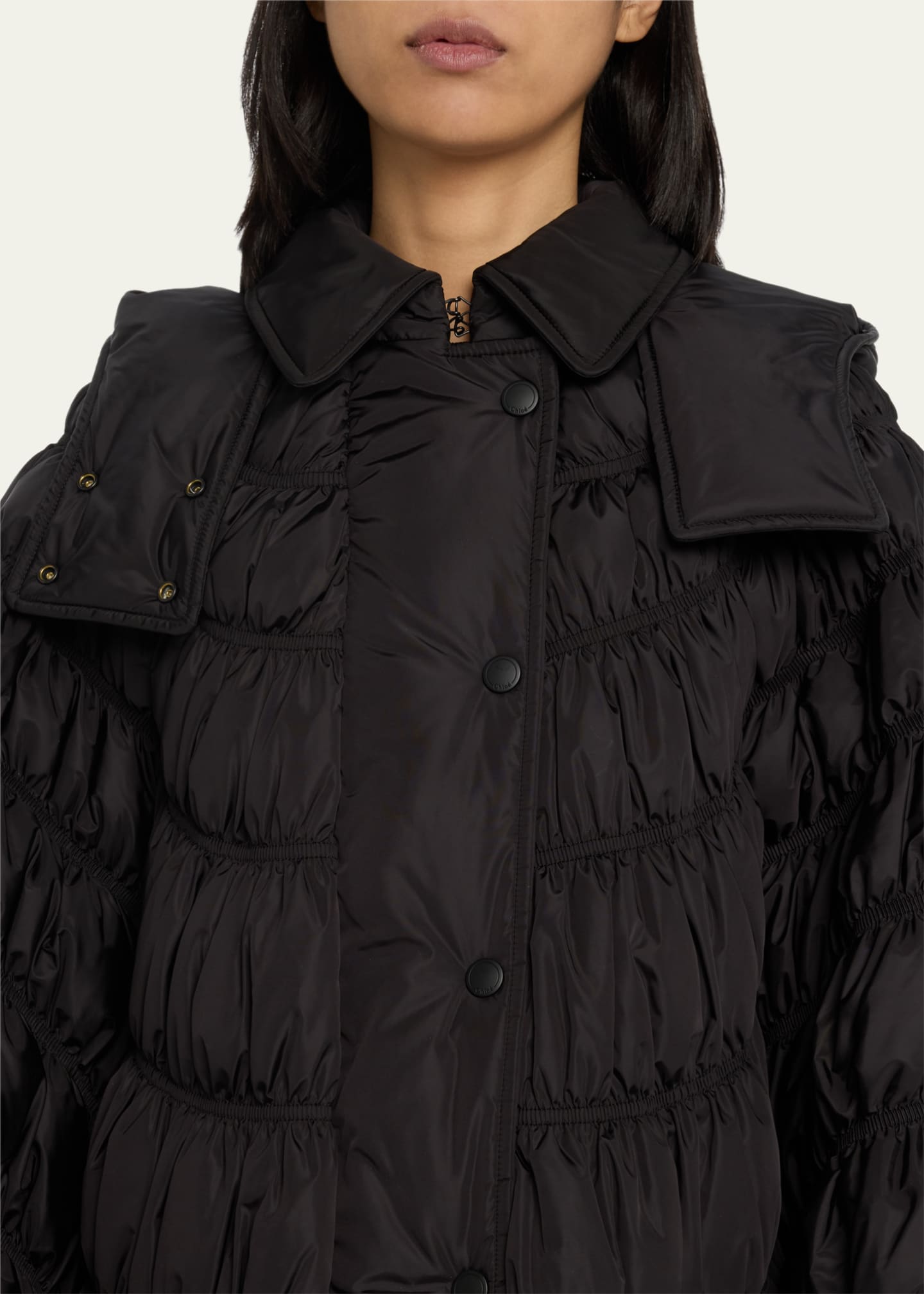 Chloe Quilted Recylced Nylon Puffer Jacket - Bergdorf Goodman