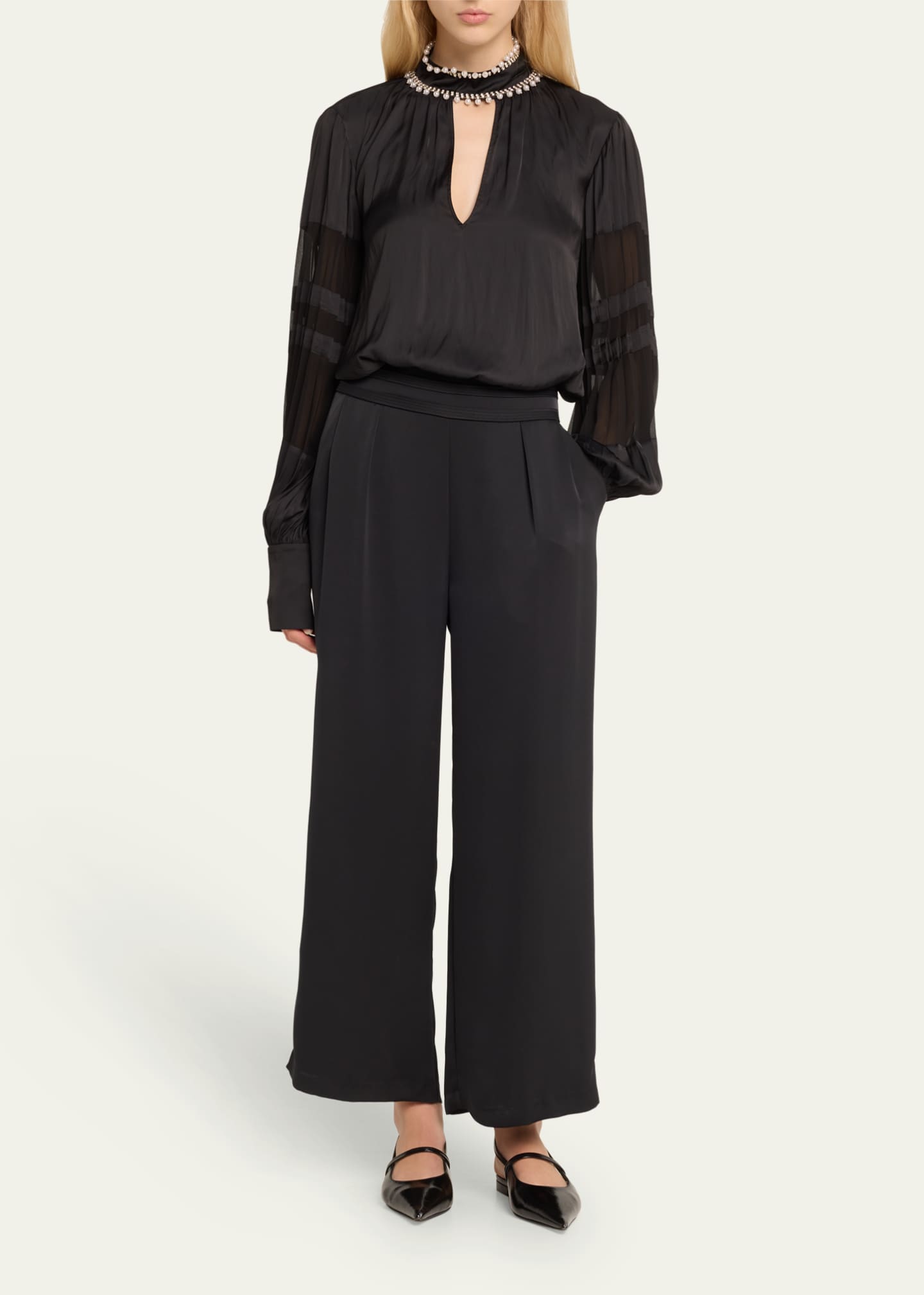 Ramy Brook Joss Cropped Wide-Leg Pants - Bergdorf Goodman