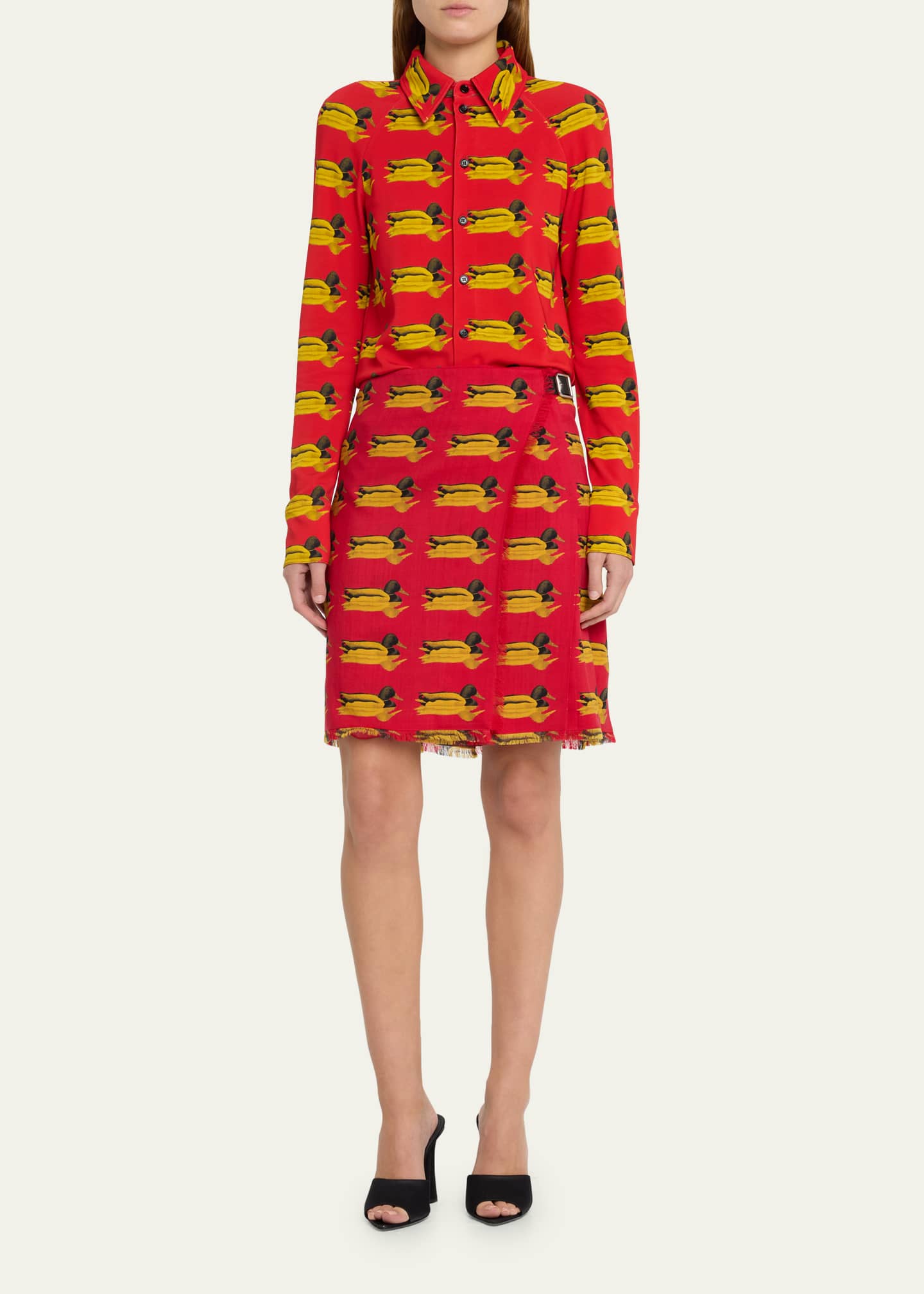 Burberry Duck-Print Button Down Shirt - Bergdorf Goodman