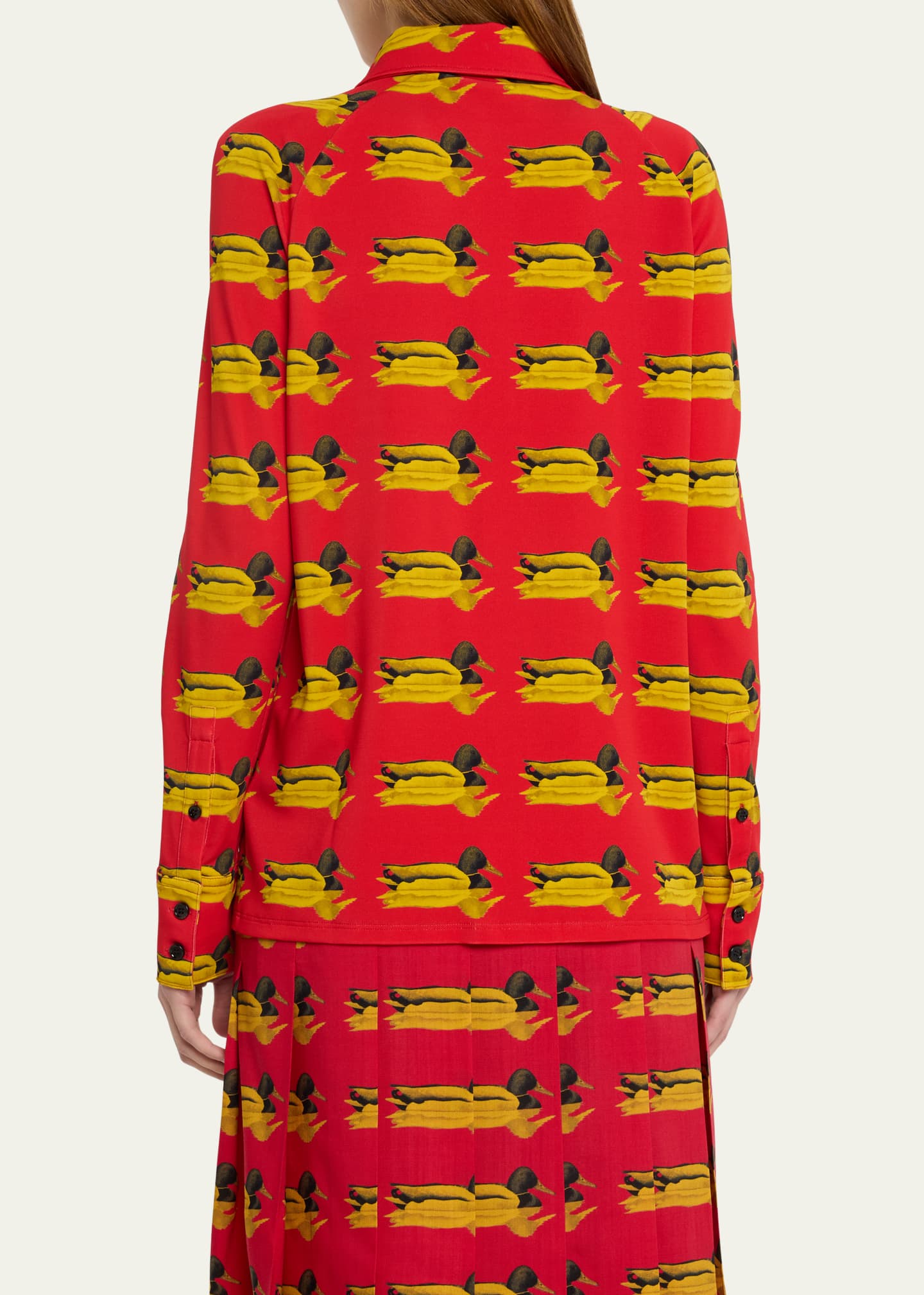 Burberry Duck-Print Button Down Shirt - Bergdorf Goodman