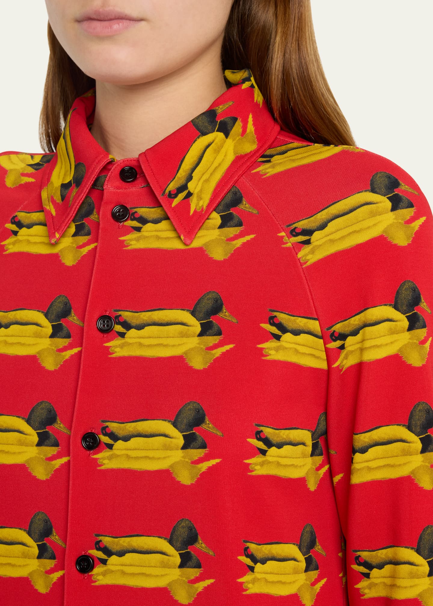 Burberry Duck-Print Button Down Shirt - Bergdorf Goodman