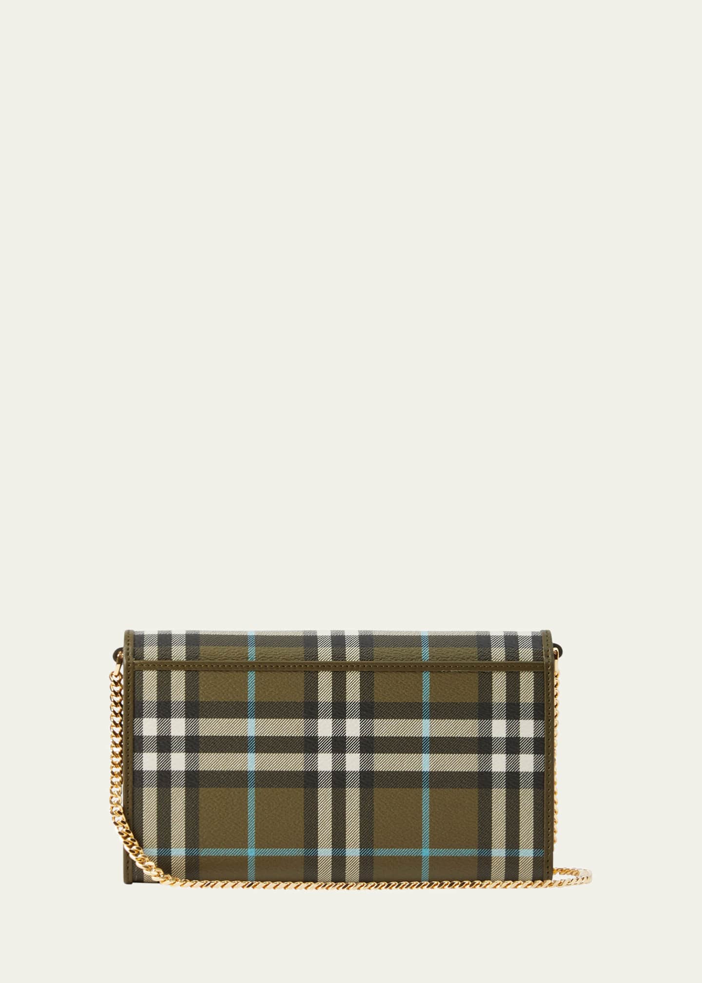 Burberry Hannah Check Canvas Chain Shoulder Bag - Bergdorf Goodman