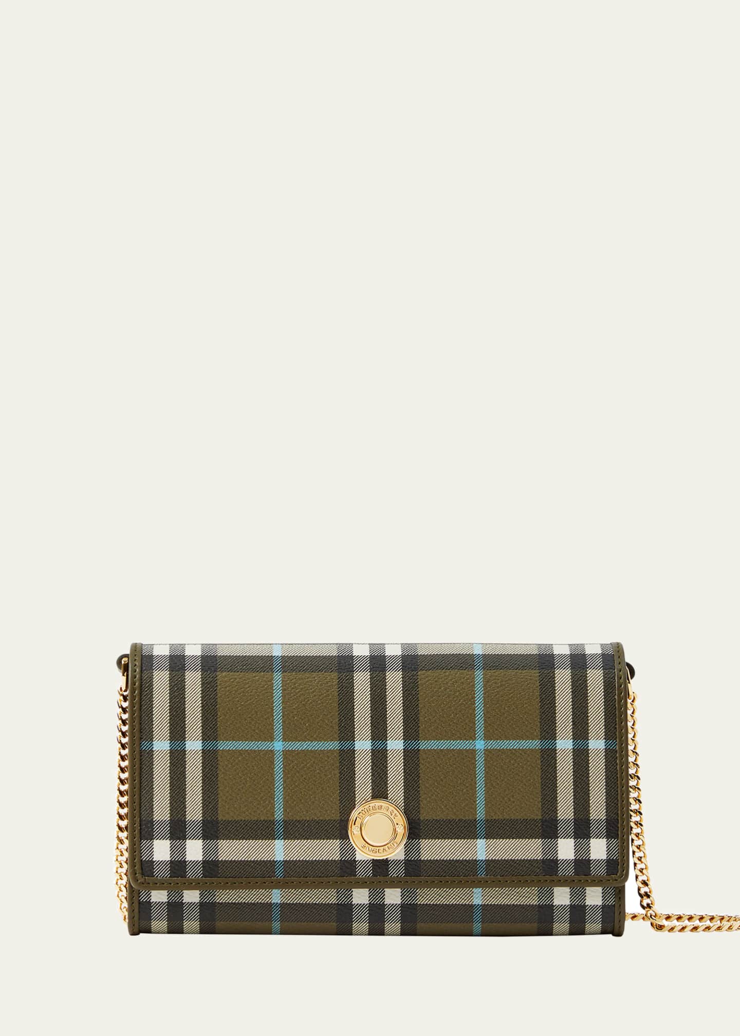 Burberry Hannah Check Canvas Chain Shoulder Bag - Bergdorf Goodman