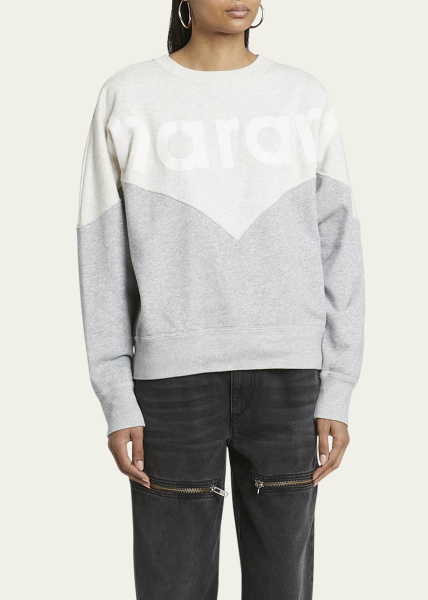 Etoile Isabel Marant Houston Crewneck Logo Sweatshirt - Bergdorf Goodman