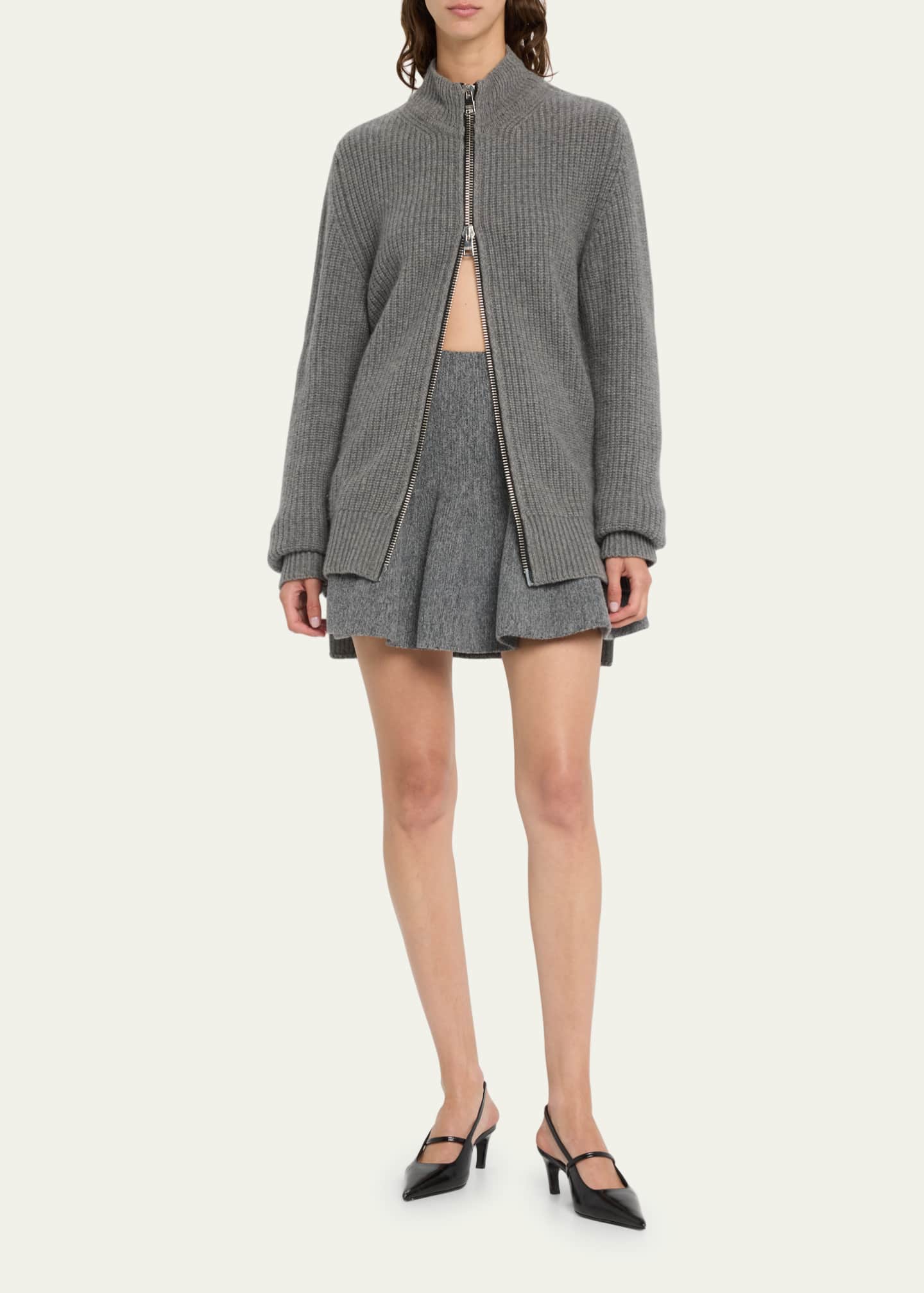 Brandon Maxwell The Ivy Flared Mini Skirt - Bergdorf Goodman