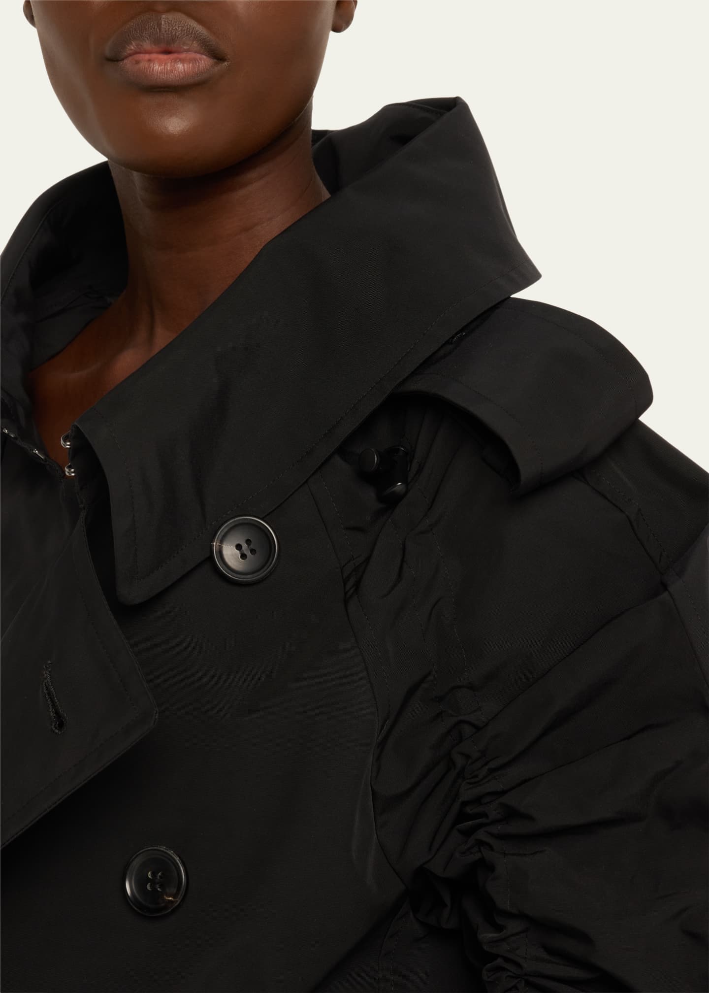 Junya Watanabe Double-Breasted Cinched-Sleeve Top Coat - Bergdorf Goodman