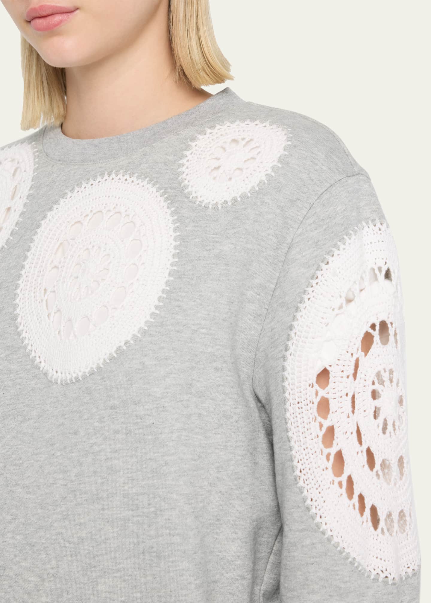 Sea Joy Crochet Sweatshirt - Bergdorf Goodman Sea Joy Crochet Sweatshirt - Bergdorf Goodman
