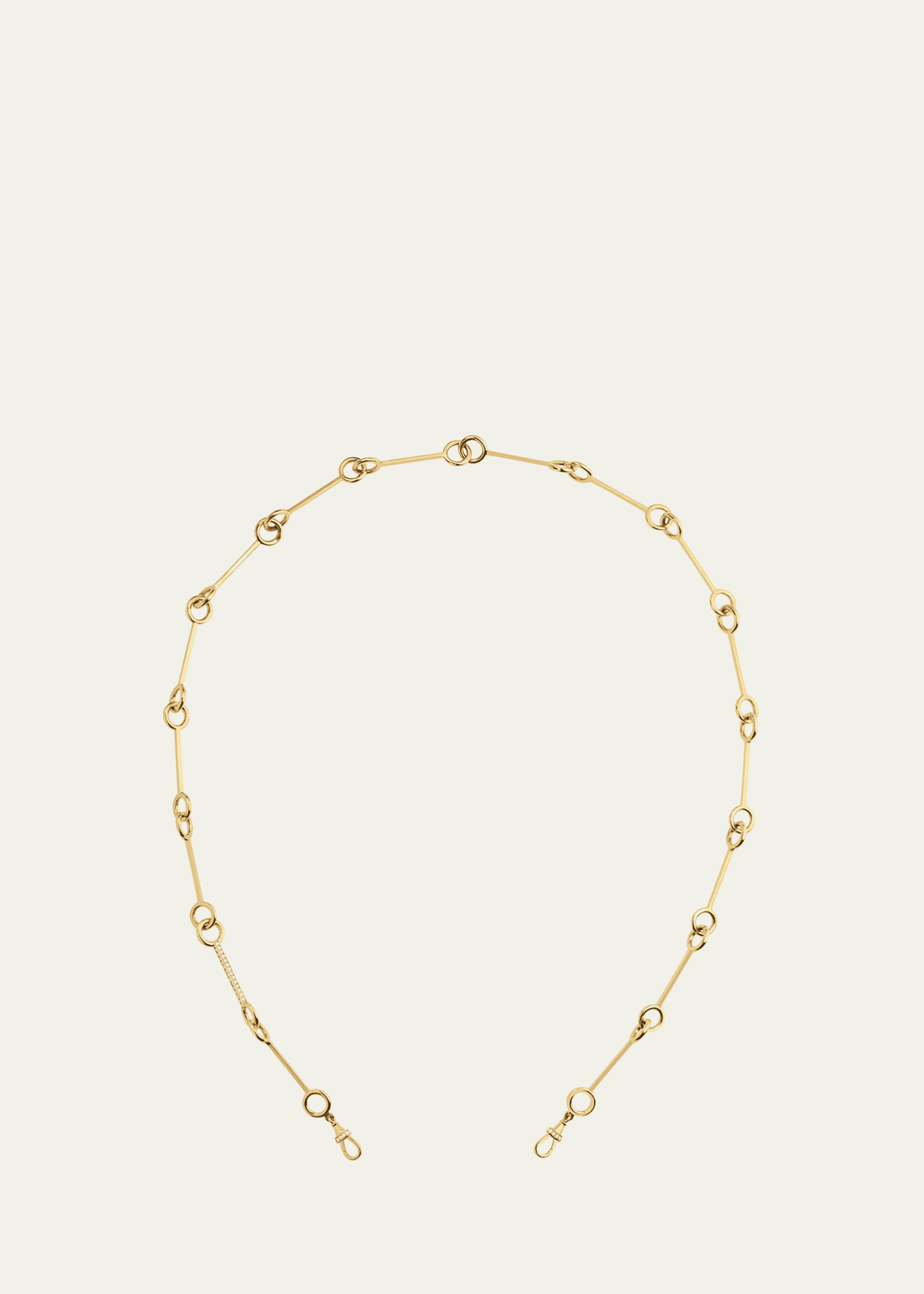 Marie Lichtenberg 18k Yellow Gold Diamond Stick Chain Necklace ...