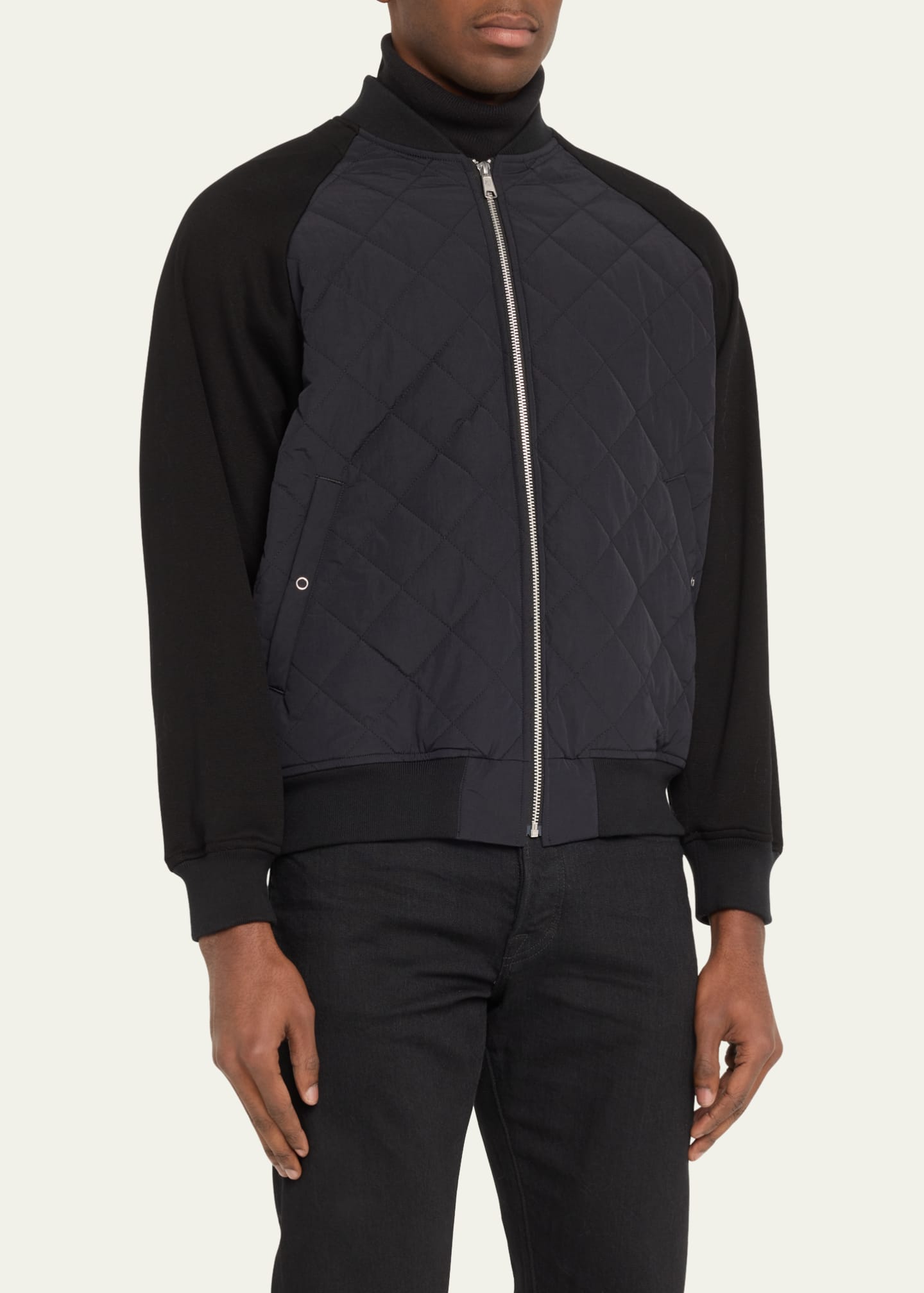 CDG HOMME Men's Quilted-Front Zip Sweater - Bergdorf Goodman