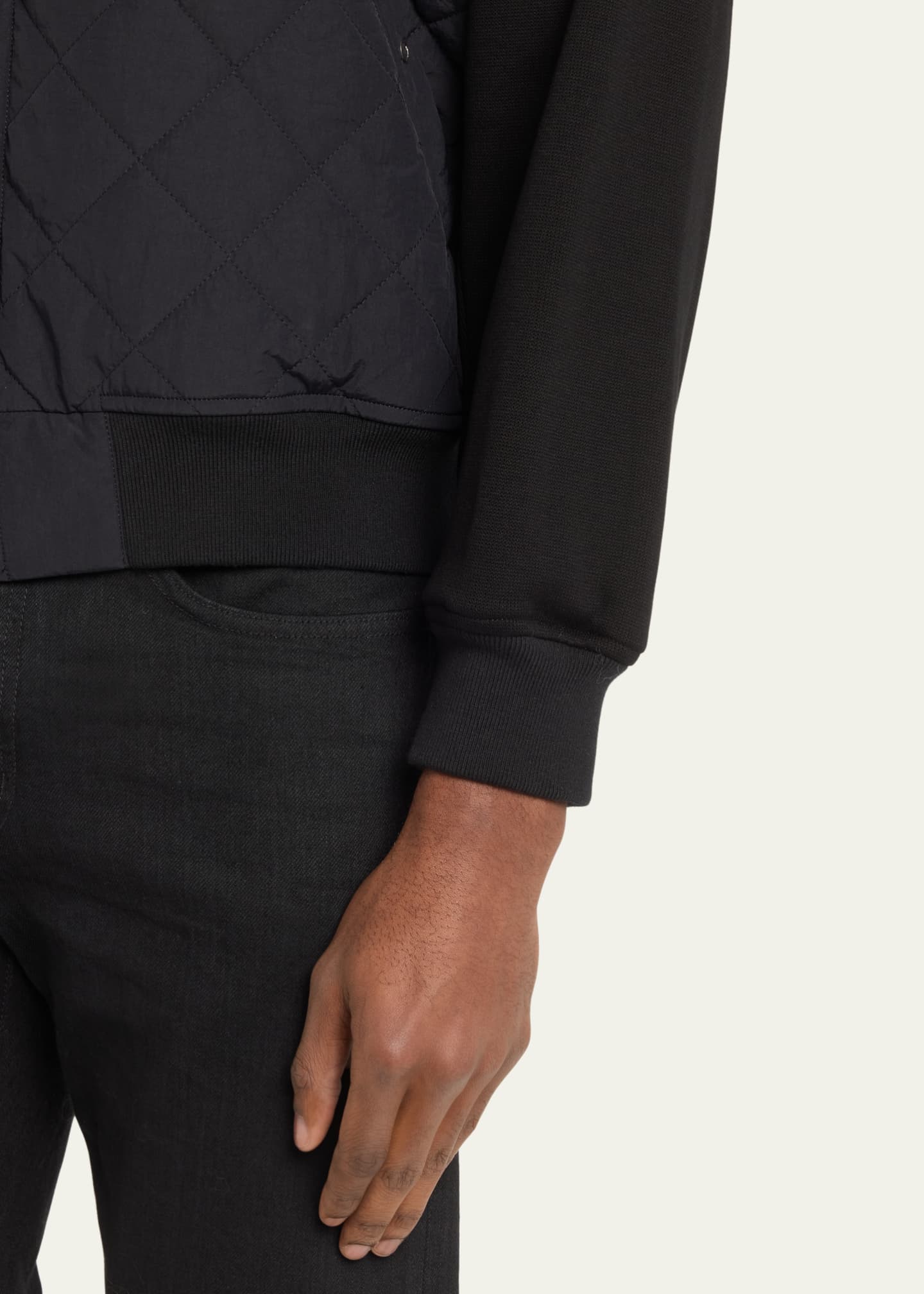 CDG HOMME Men's Quilted-Front Zip Sweater - Bergdorf Goodman