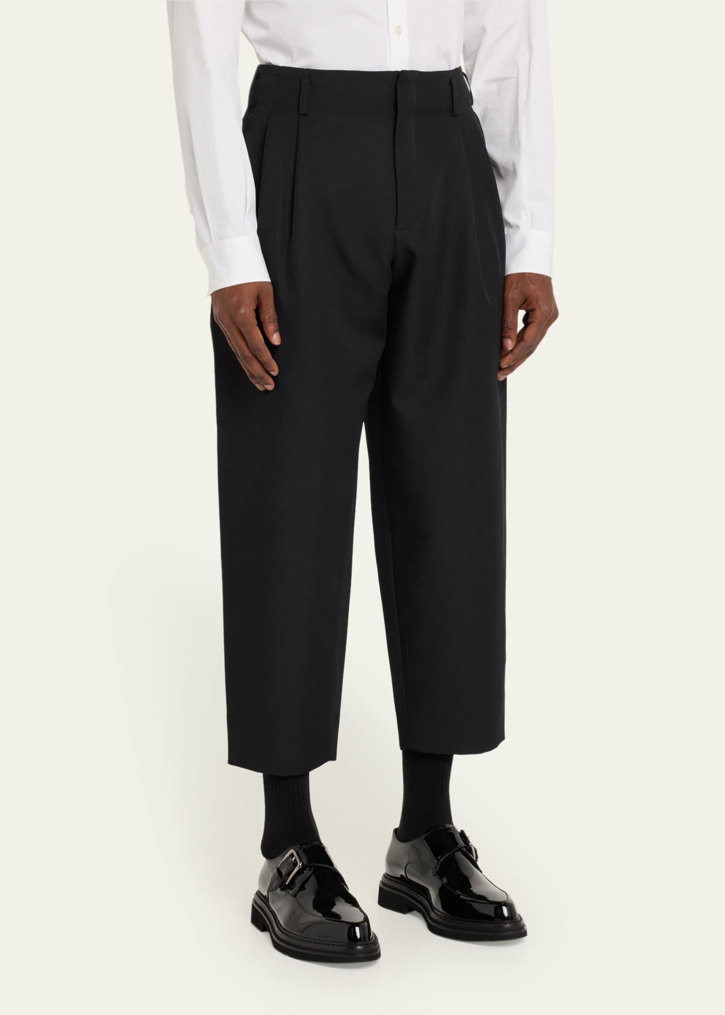 COMME DES GARCONS HOMME PLUS Men's Pleated Twill Carrot Pants ...