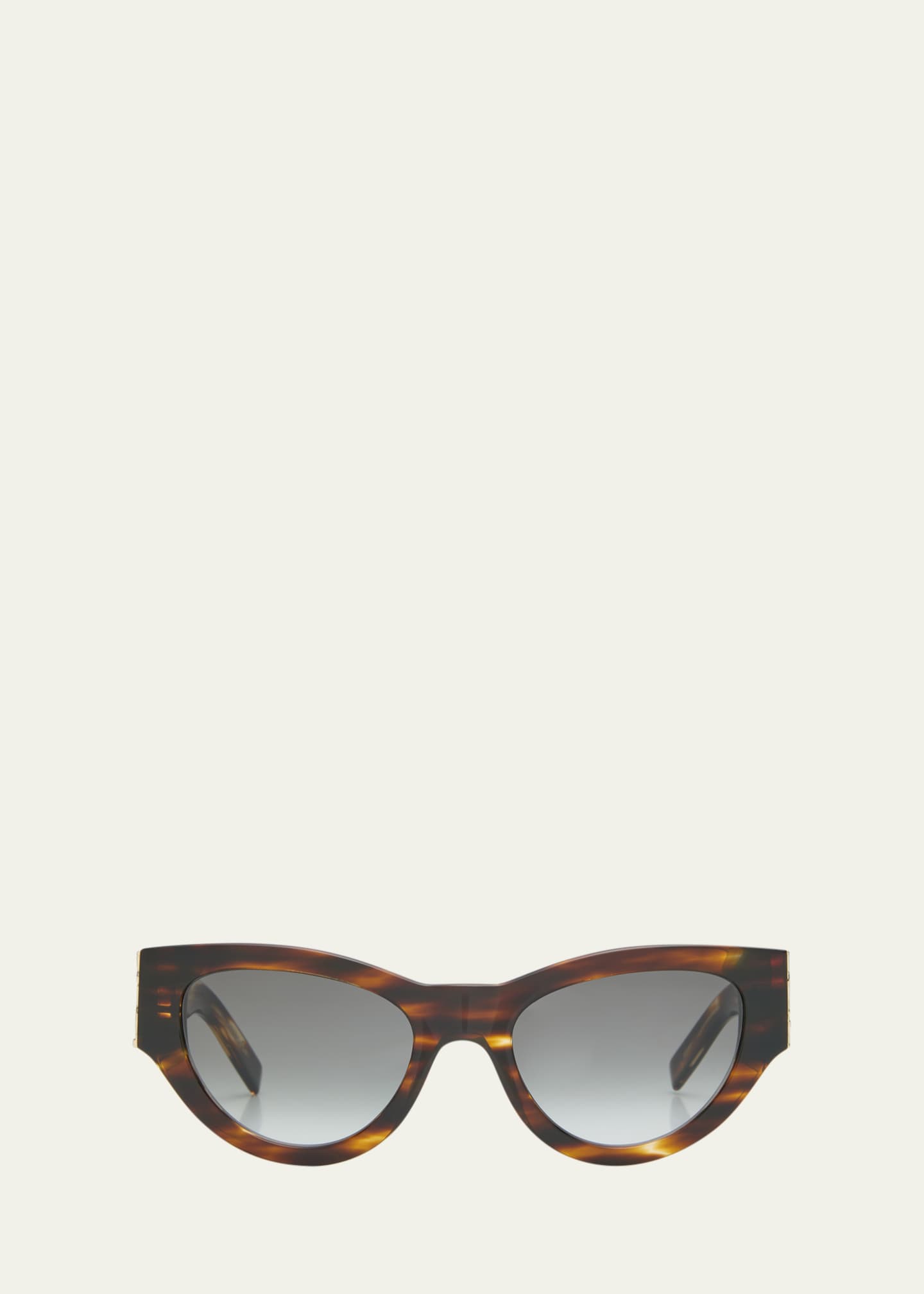 Saint Laurent YSL Havana Plastic Cat-Eye Sunglasses - Bergdorf Goodman