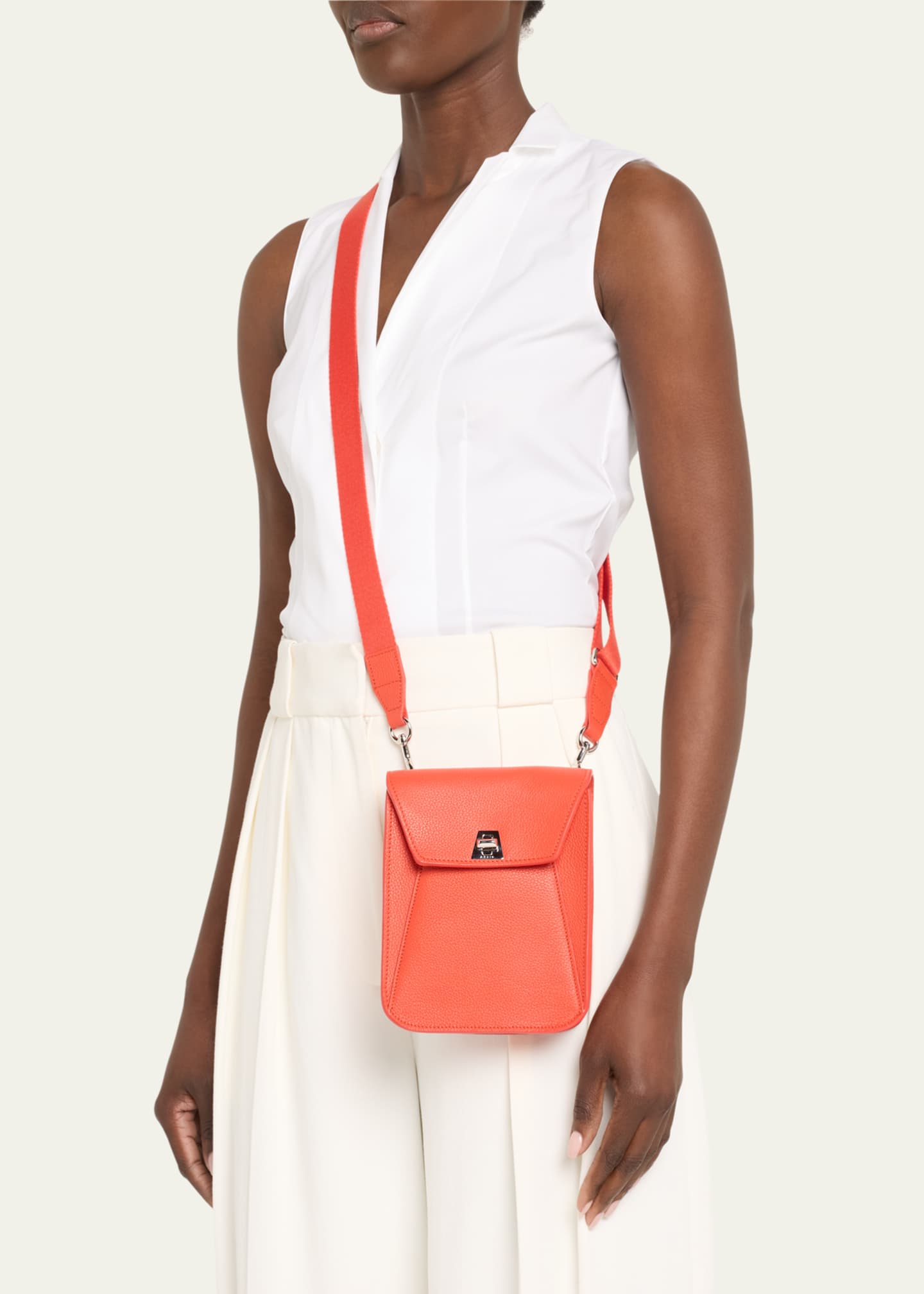 Akris Anouk Mini Leather Messenger Bag - Bergdorf Goodman