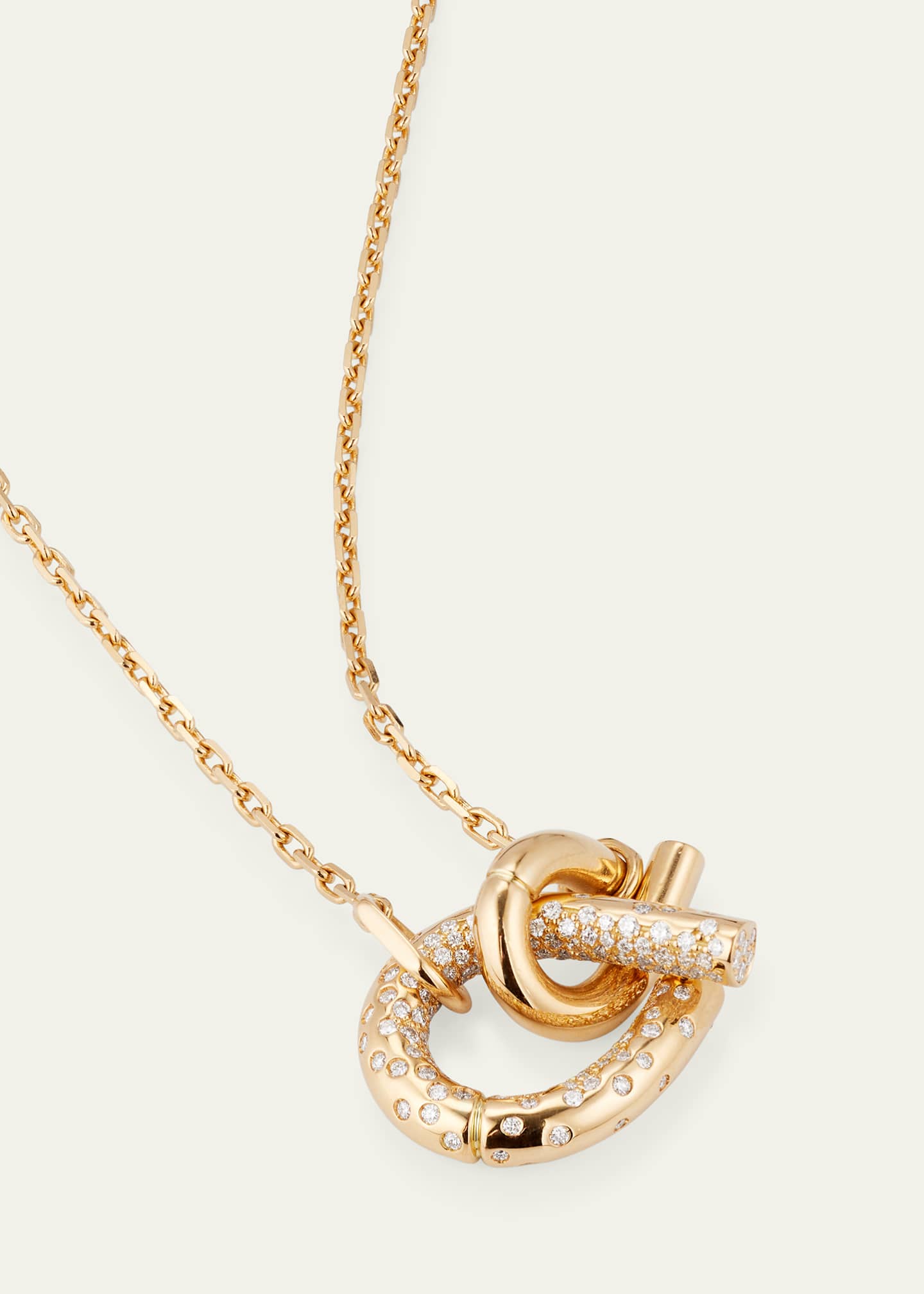TABAYER 18K Yellow Gold Fairmined Oera Necklace with Diamonds ...