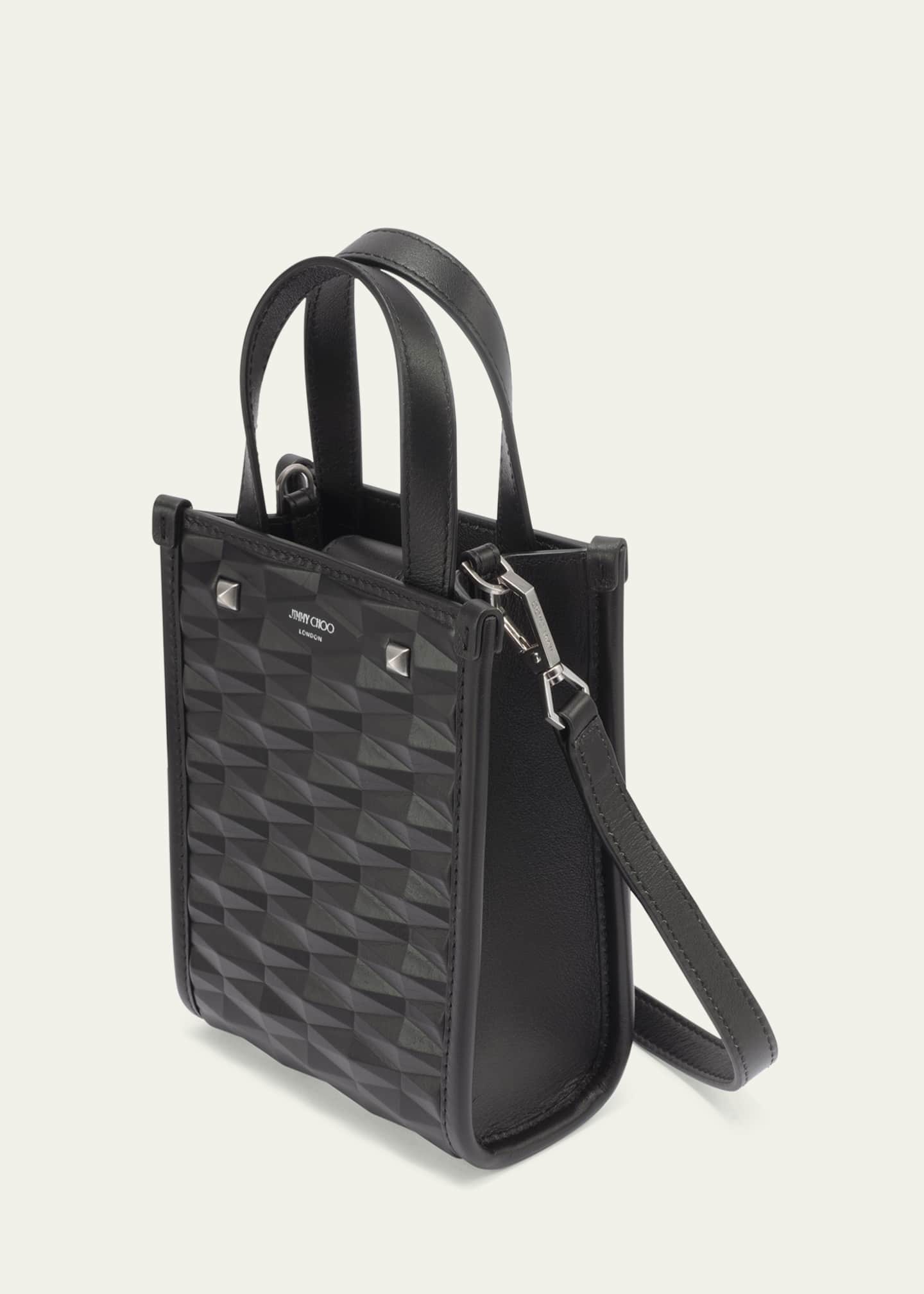 Jimmy Choo Mini Diamond-Embossed Leather Tote Bag - Bergdorf Goodman