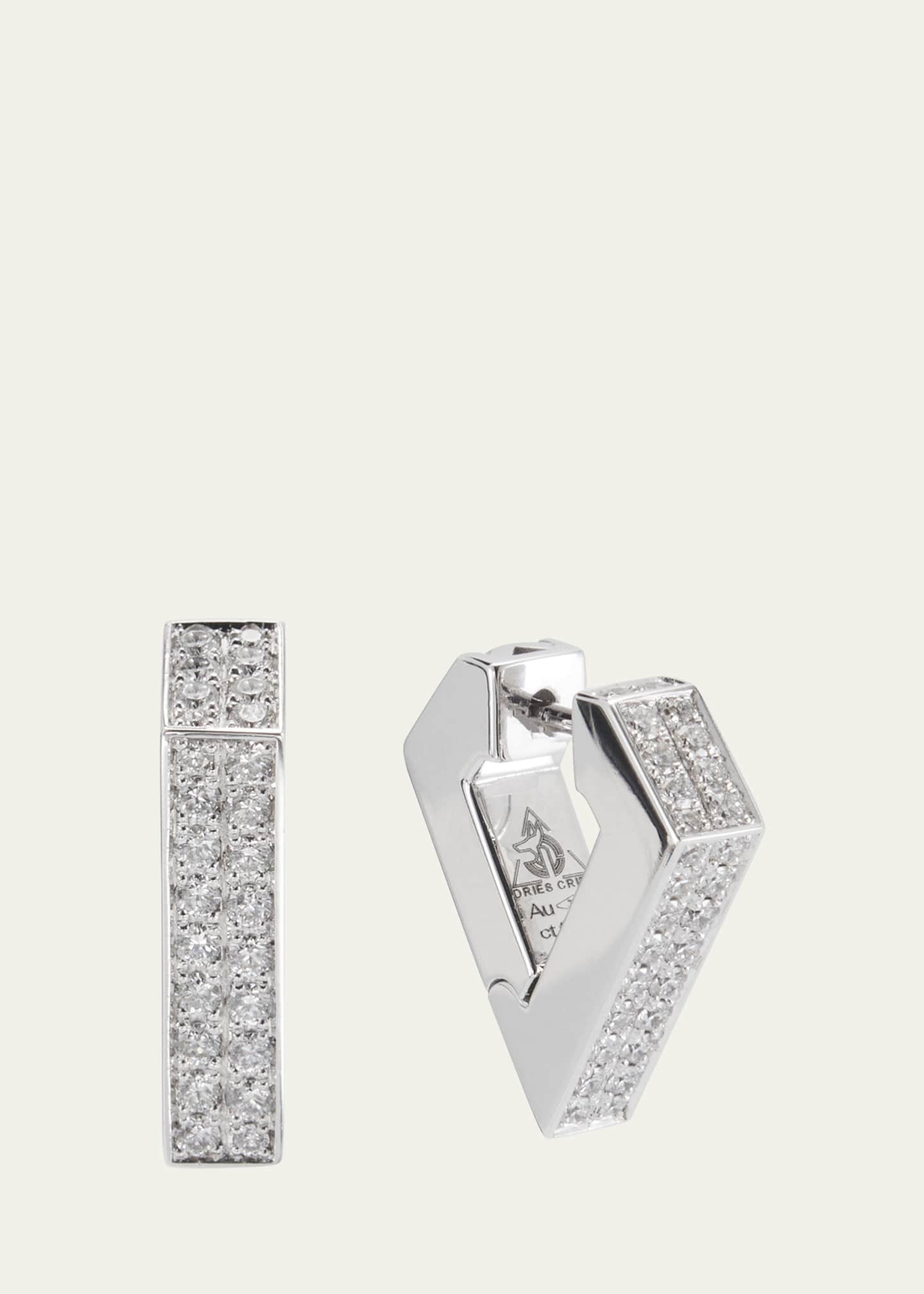 Dries Criel 18k White Gold Medium Diamond Brute Diamanti Earrings - Bergdorf Goodman