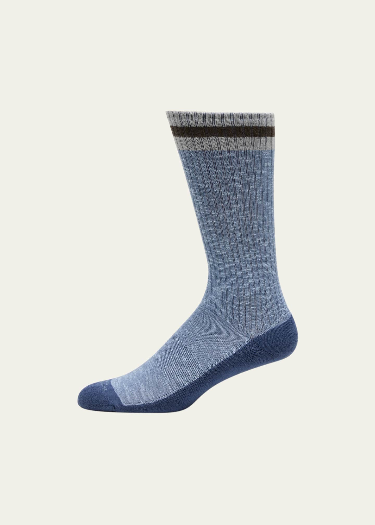 Marcoliani Men's Preppy Stripe Mid-Calf Socks - Bergdorf Goodman