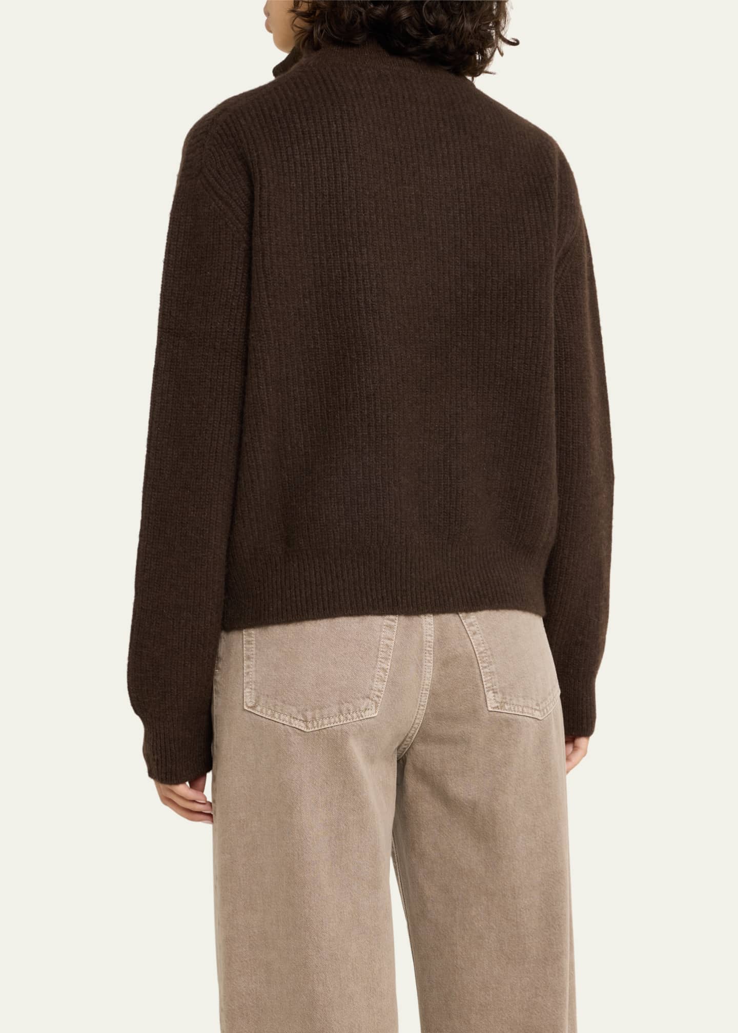 Majestic Filatures Wool Chunky Textured Knit Half-Zip Pullover ...