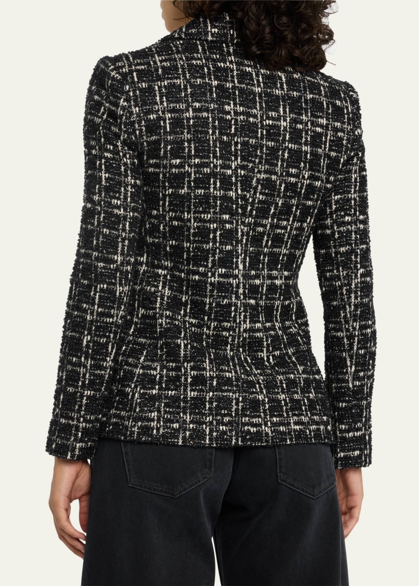 Alice + Olivia Macey Fitted Tweed Blazer - Bergdorf Goodman