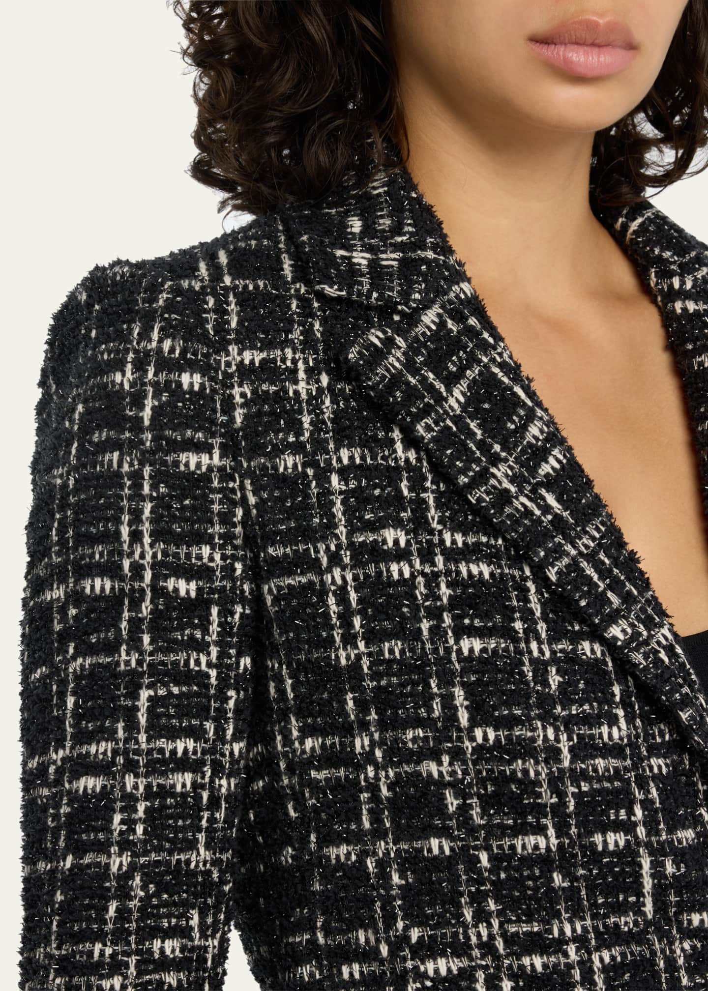 Alice + Olivia Macey Fitted Tweed Blazer - Bergdorf Goodman